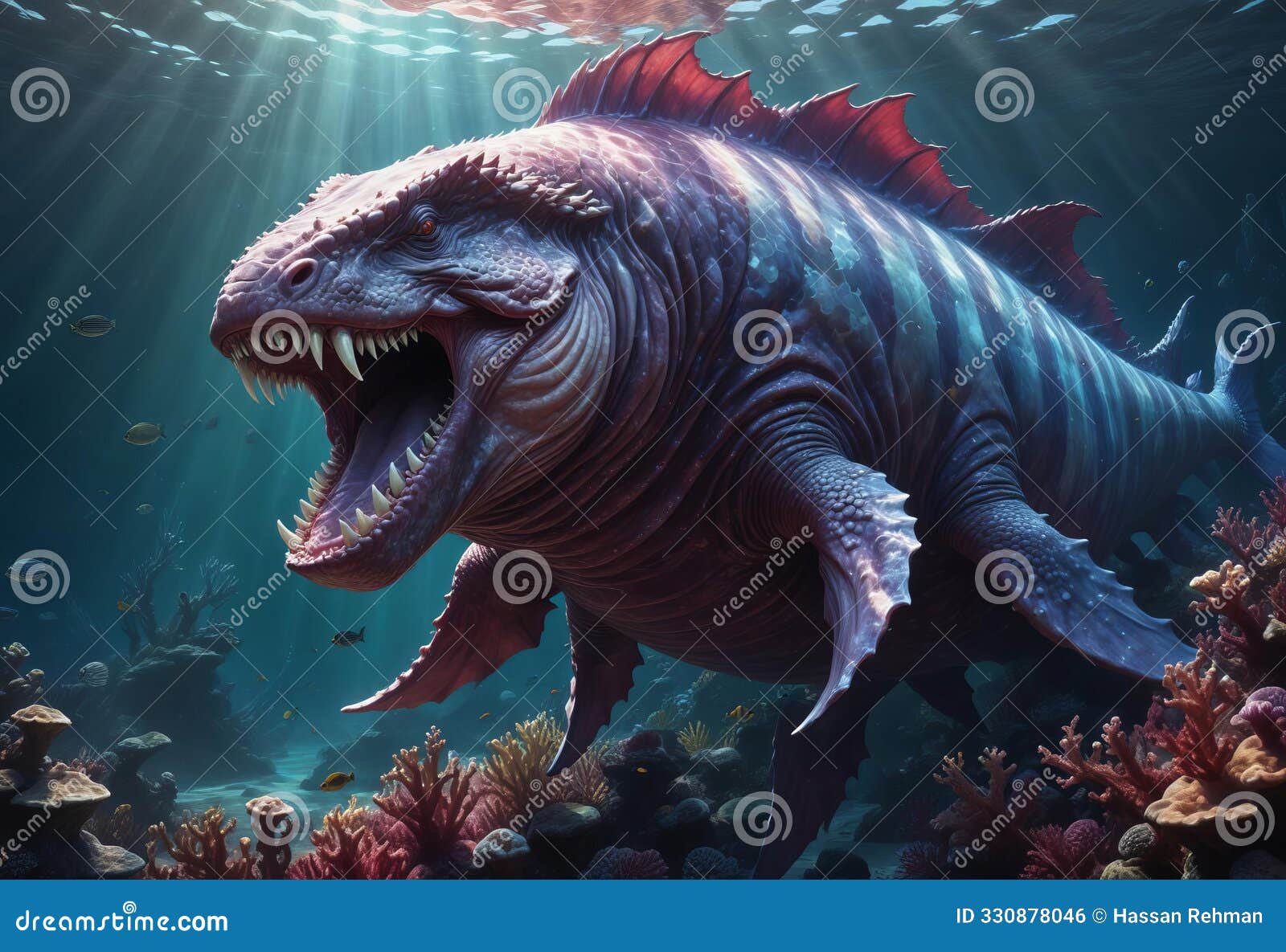 A Regal Illustrious Luminous Leviathan Stock Illustration ...