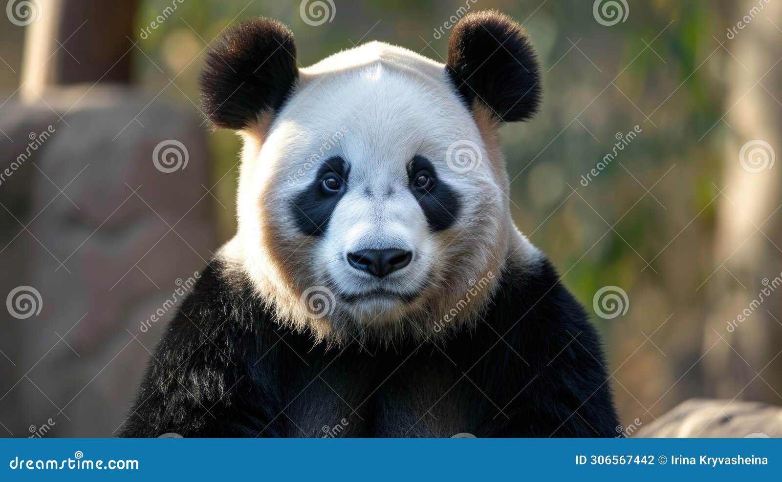 A Regal Panda Poses for a Close-up Stock Photo - Image of china ...