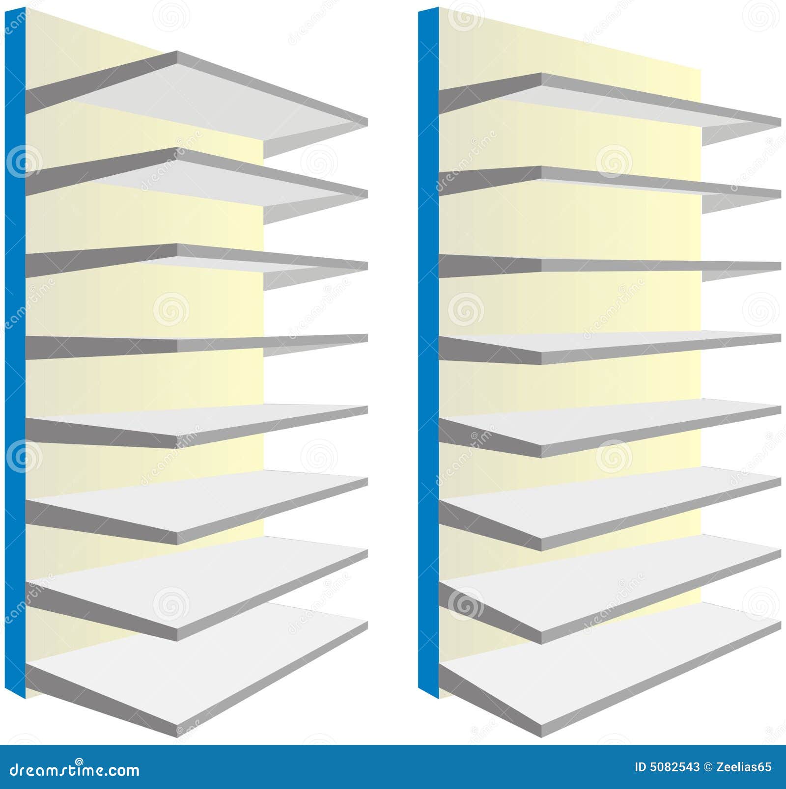 Regale vektor abbildung. Illustration von fall, supermarkt - 5082543