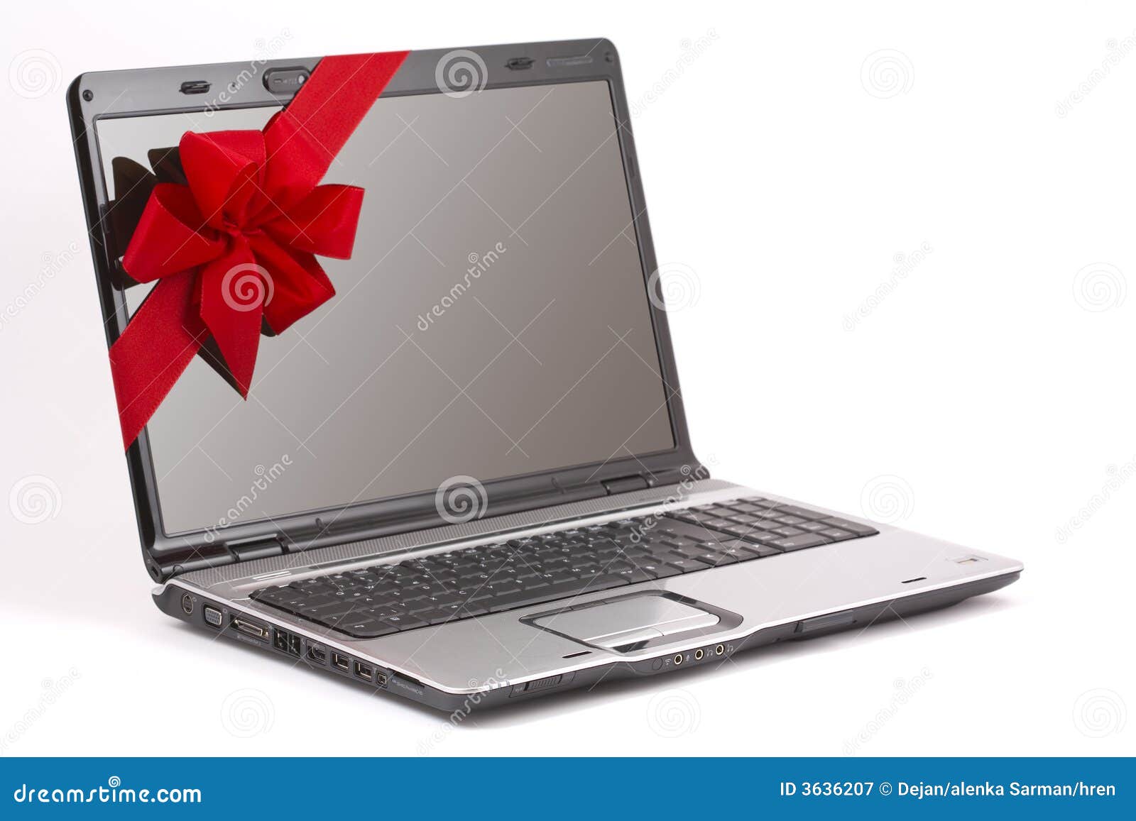 Regalo Di Natale Del Computer Portatile Immagine Stock - Immagine di presente, compleanno: 3636207