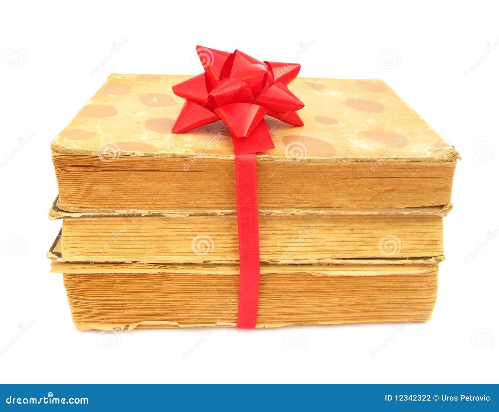 Regalo di vecchi libri fotografia stock. Immagine di pila - 12342322