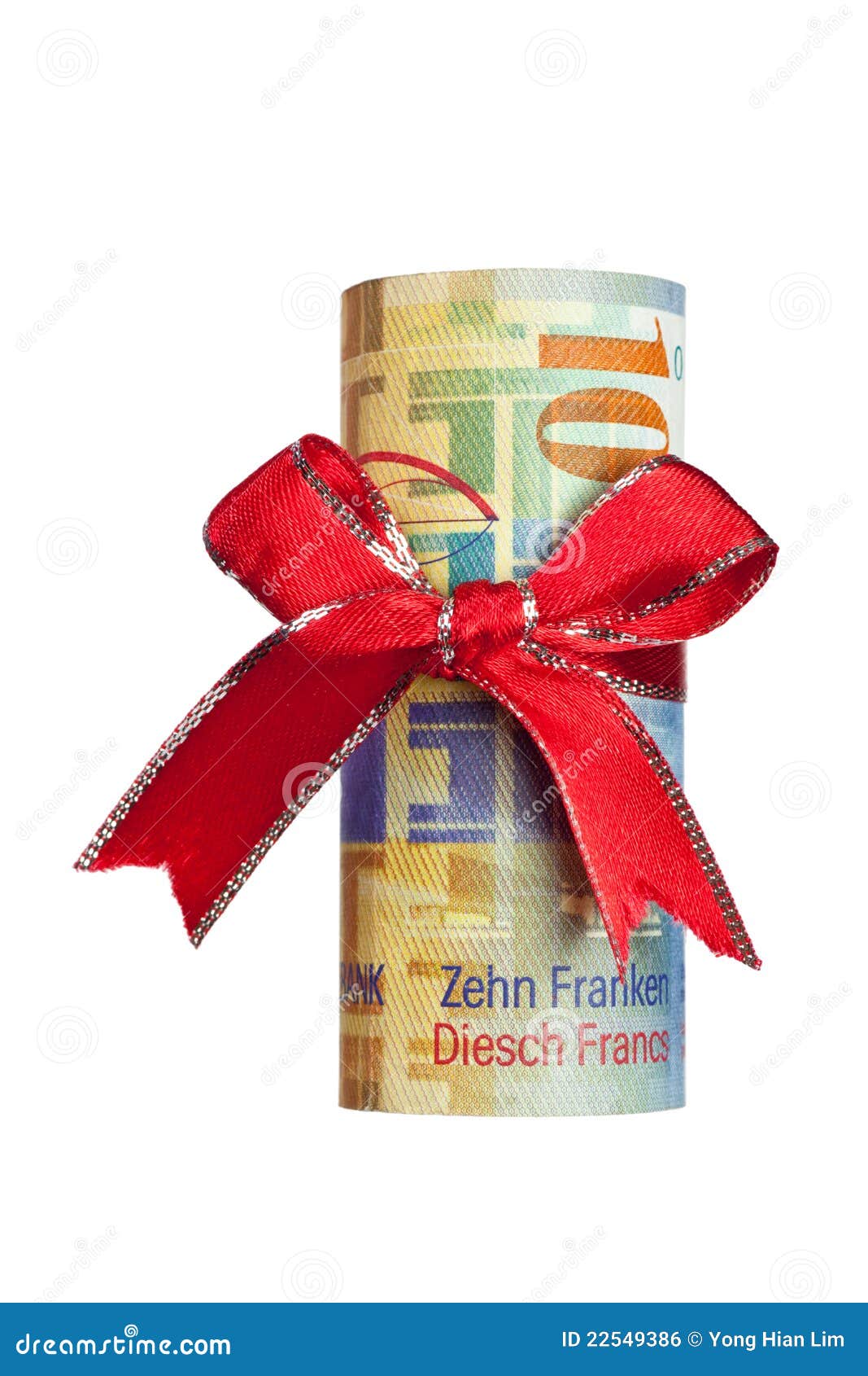 Regalo svizzero dei soldi fotografia stock. Immagine di finanza - 22549386