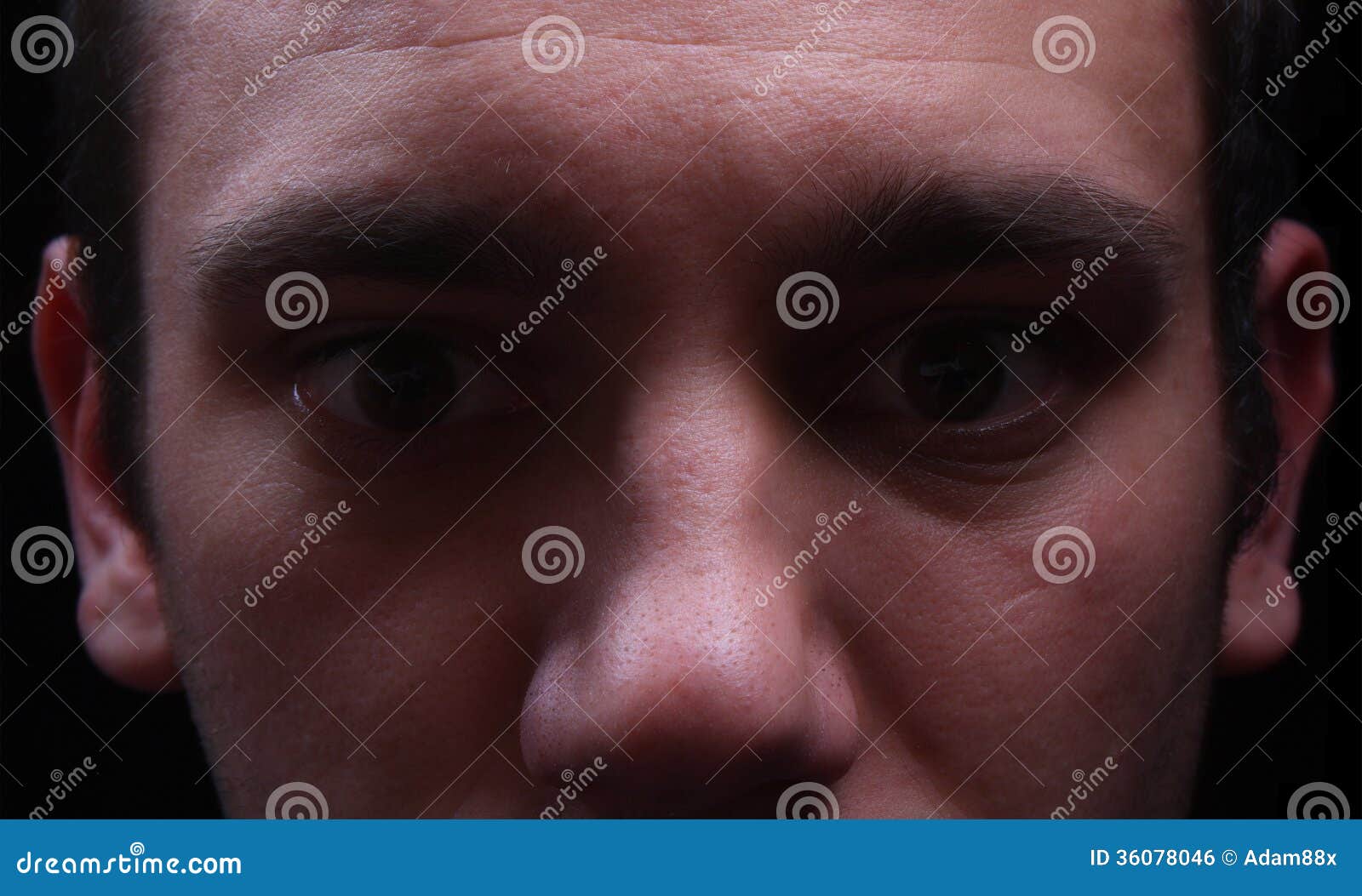 Regard effrayant de visage photo stock. Image du colère - 36078046