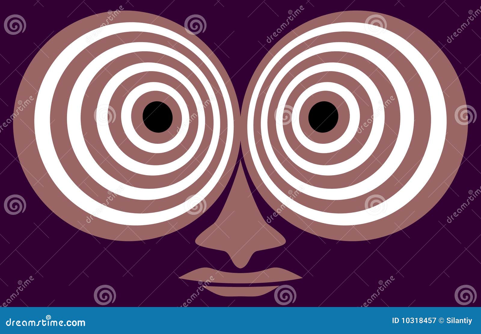 Regard hypnotique. illustration de vecteur. Illustration du yeux - 10318457