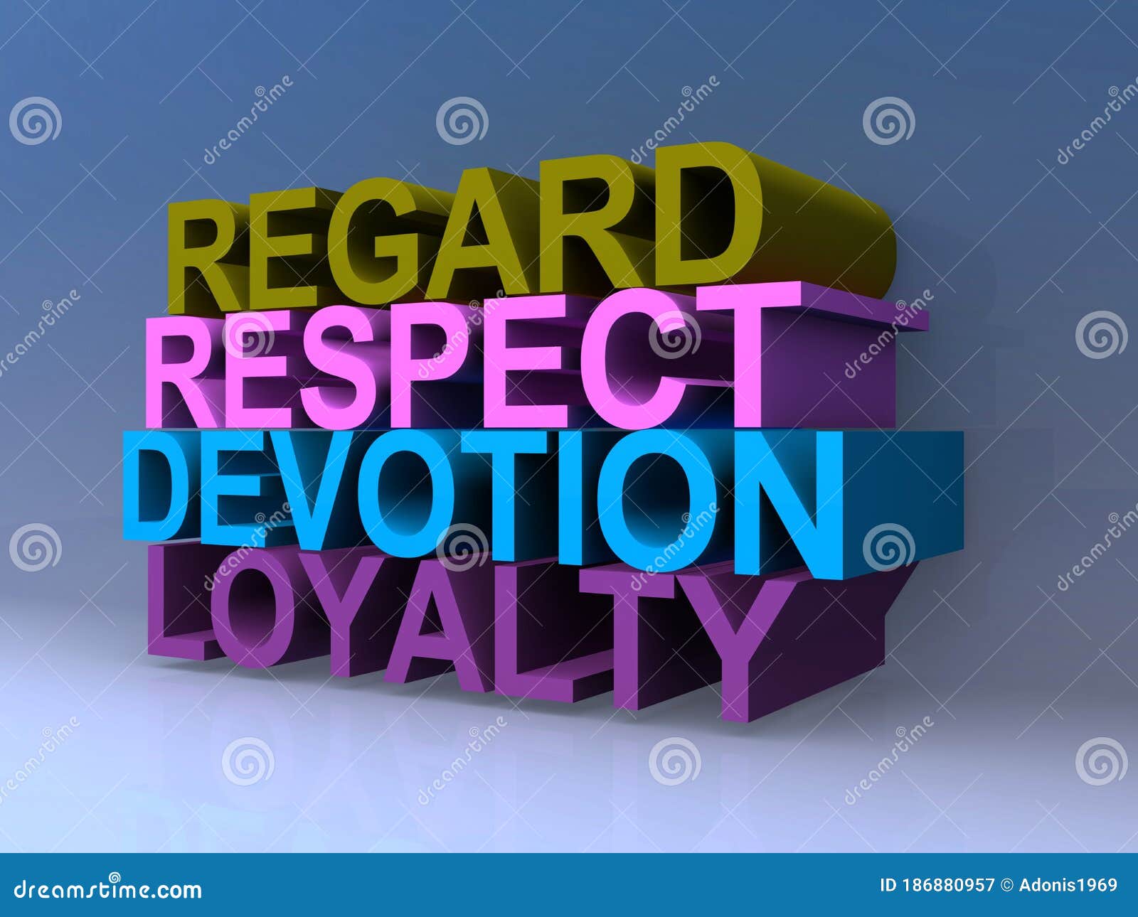 Regard Respect Devotion Loyalty Stock Illustration - Illustration of ...