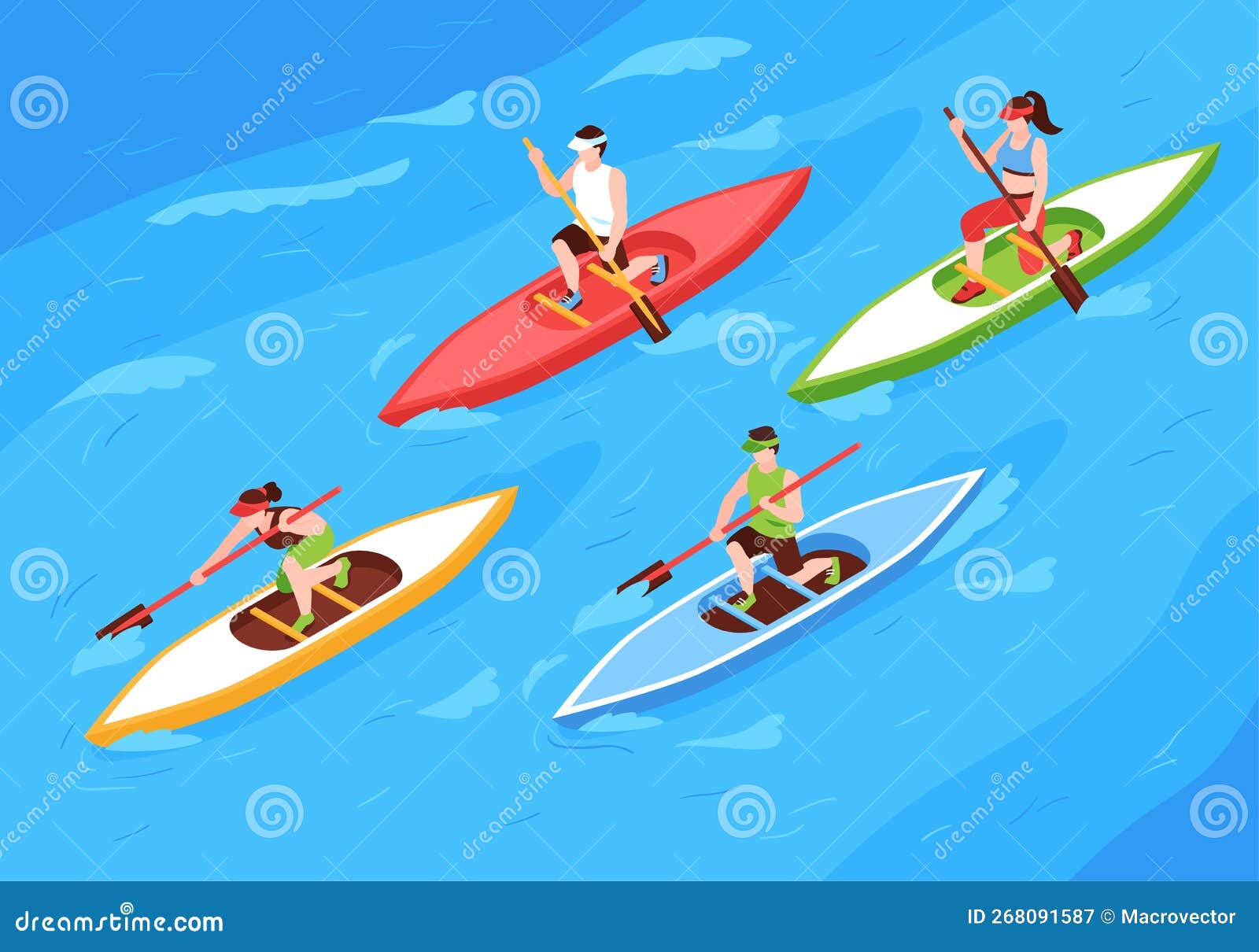 Regatta Isometric Flowchart Cartoon Vector | CartoonDealer.com #268145315