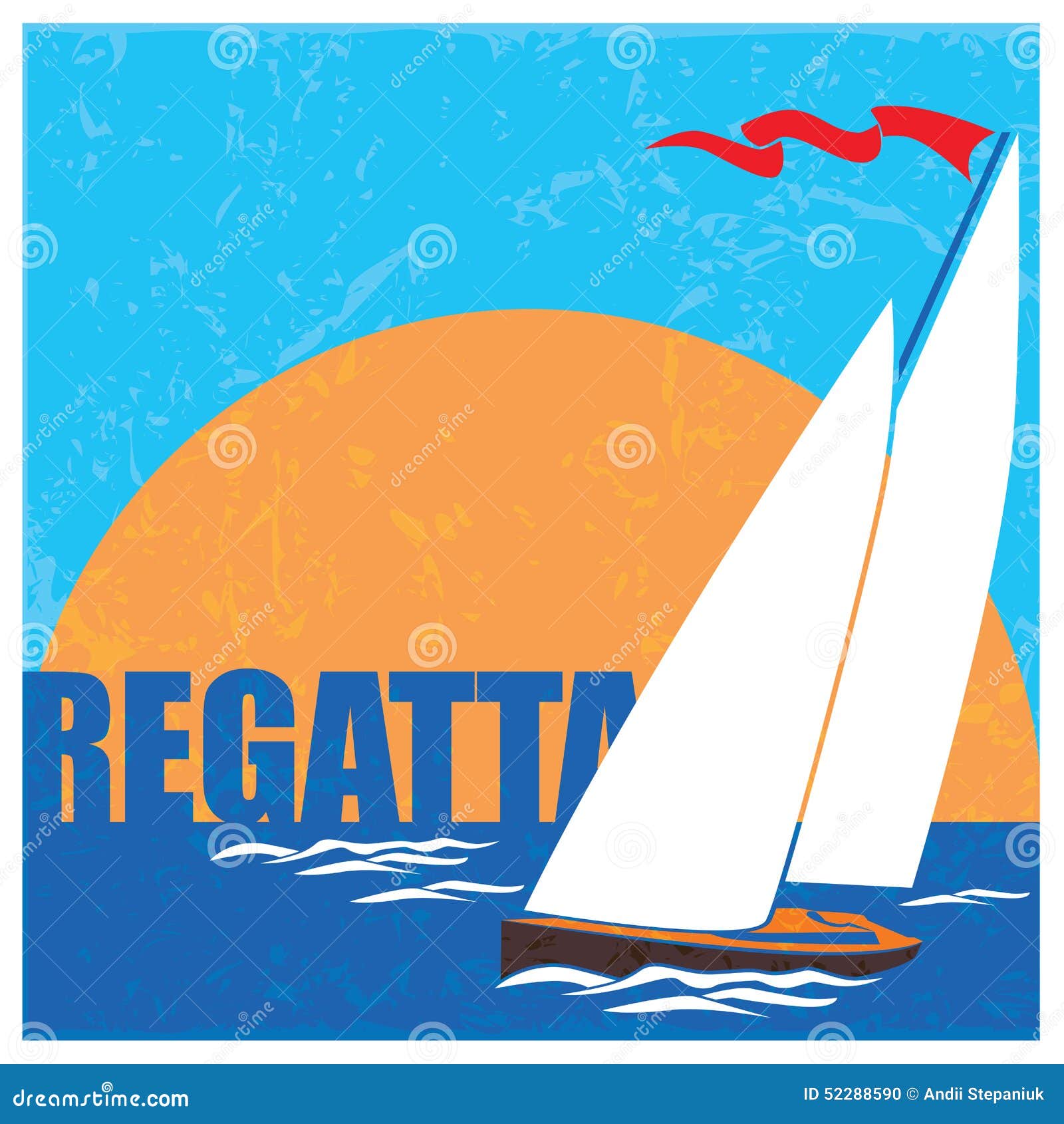 Regatta stock vector. Illustration of ocean, sailboat - 52288590