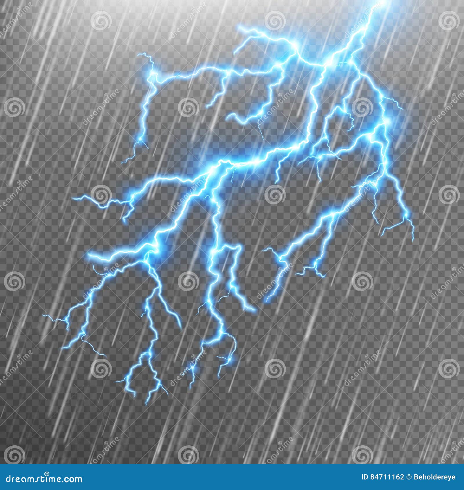 Regen En Een Bliksem Eps 10 Vector Illustratie - Illustration of ...