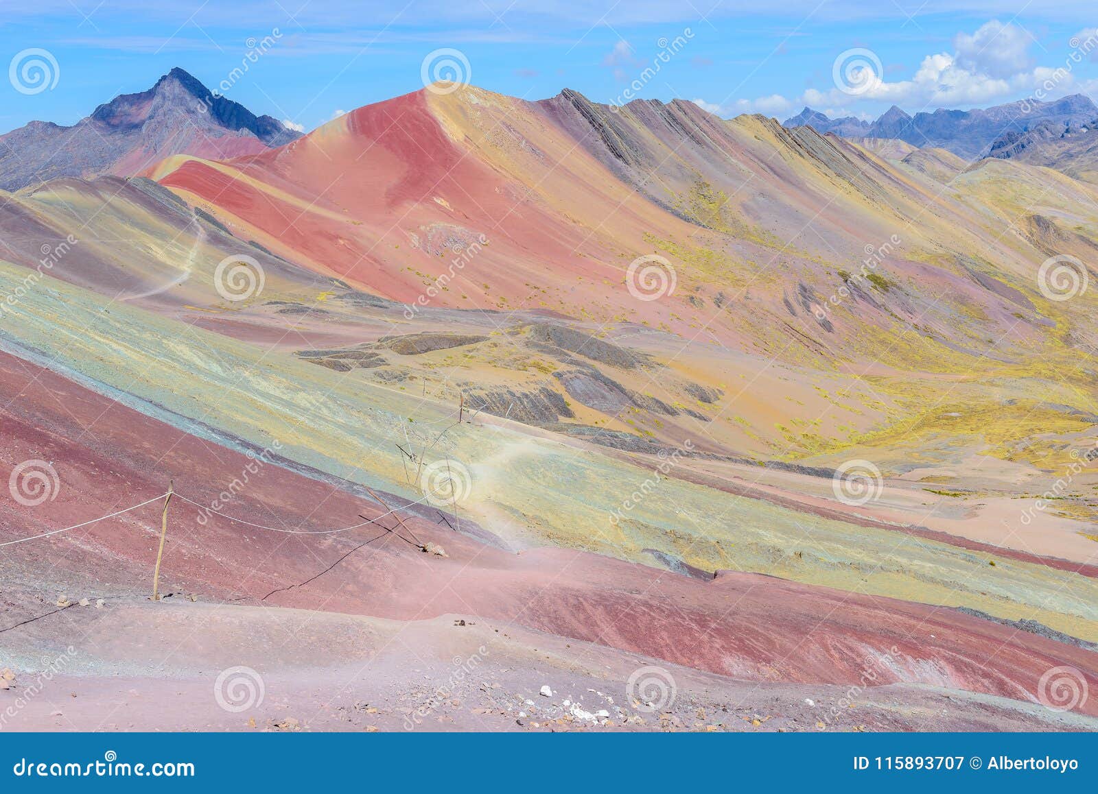 Regenbogen-Berg, Nahe Cusco, Peru Stockbild - Bild von trocken, anden ...