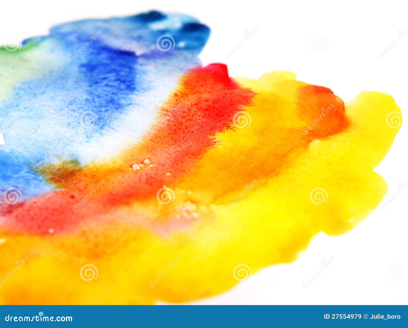 Regenboog van waterverf stock afbeelding. Image of vleugje - 27554979