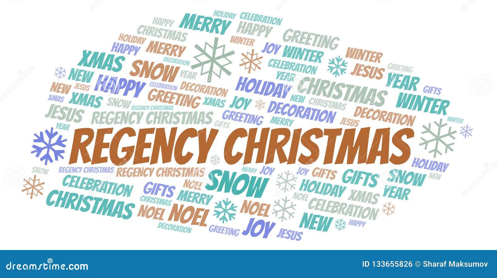 Regency Christmas Word Cloud Stock Illustration - Illustration of ...