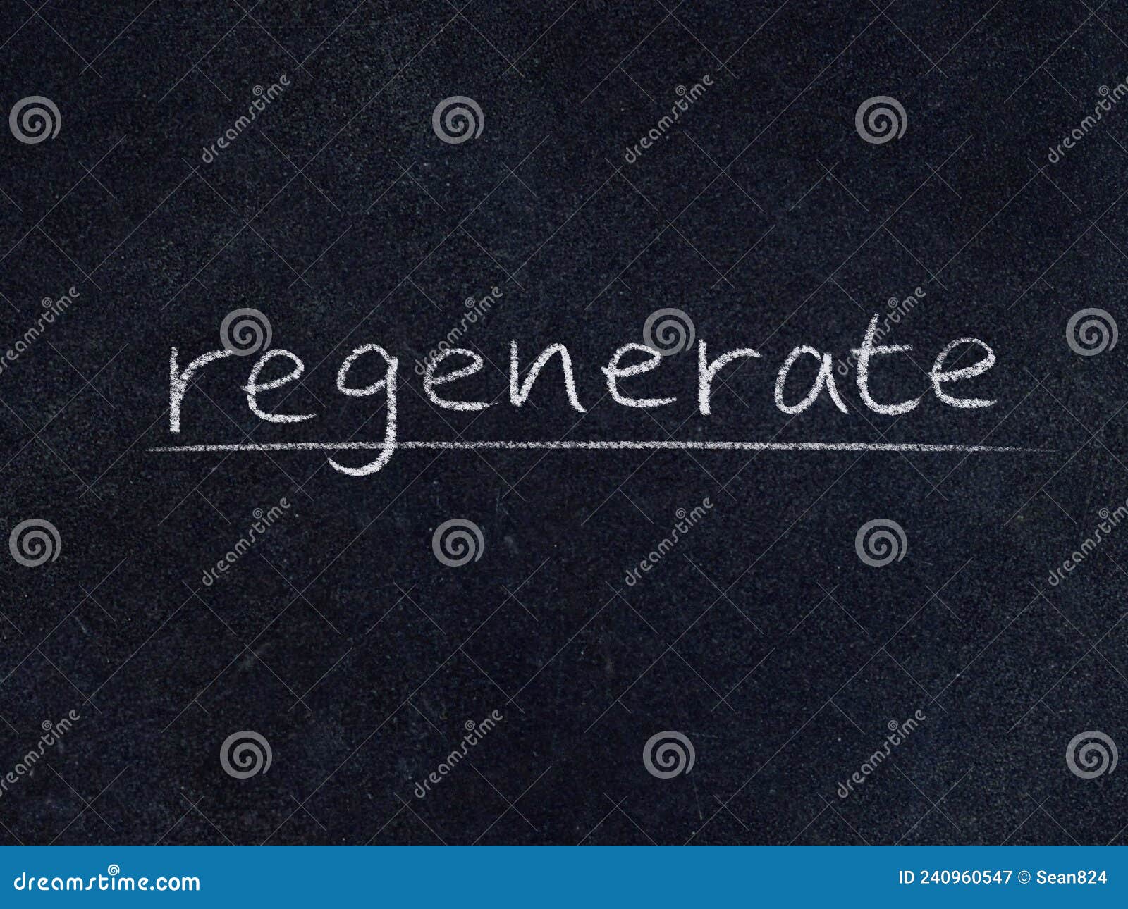 Regenerate stock image. Image of chalkboard, word, text - 240960547