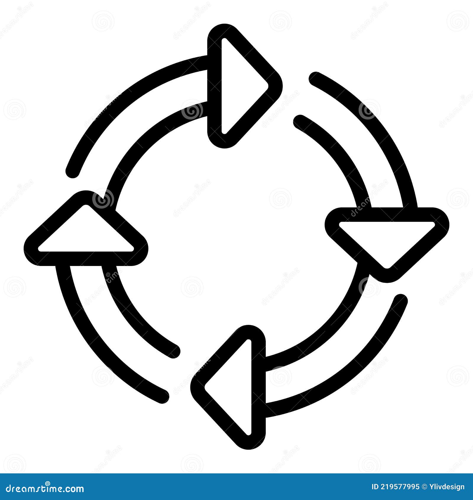 Regeneration Arrows Icon, Outline Style Stock Vector - Illustration of ...