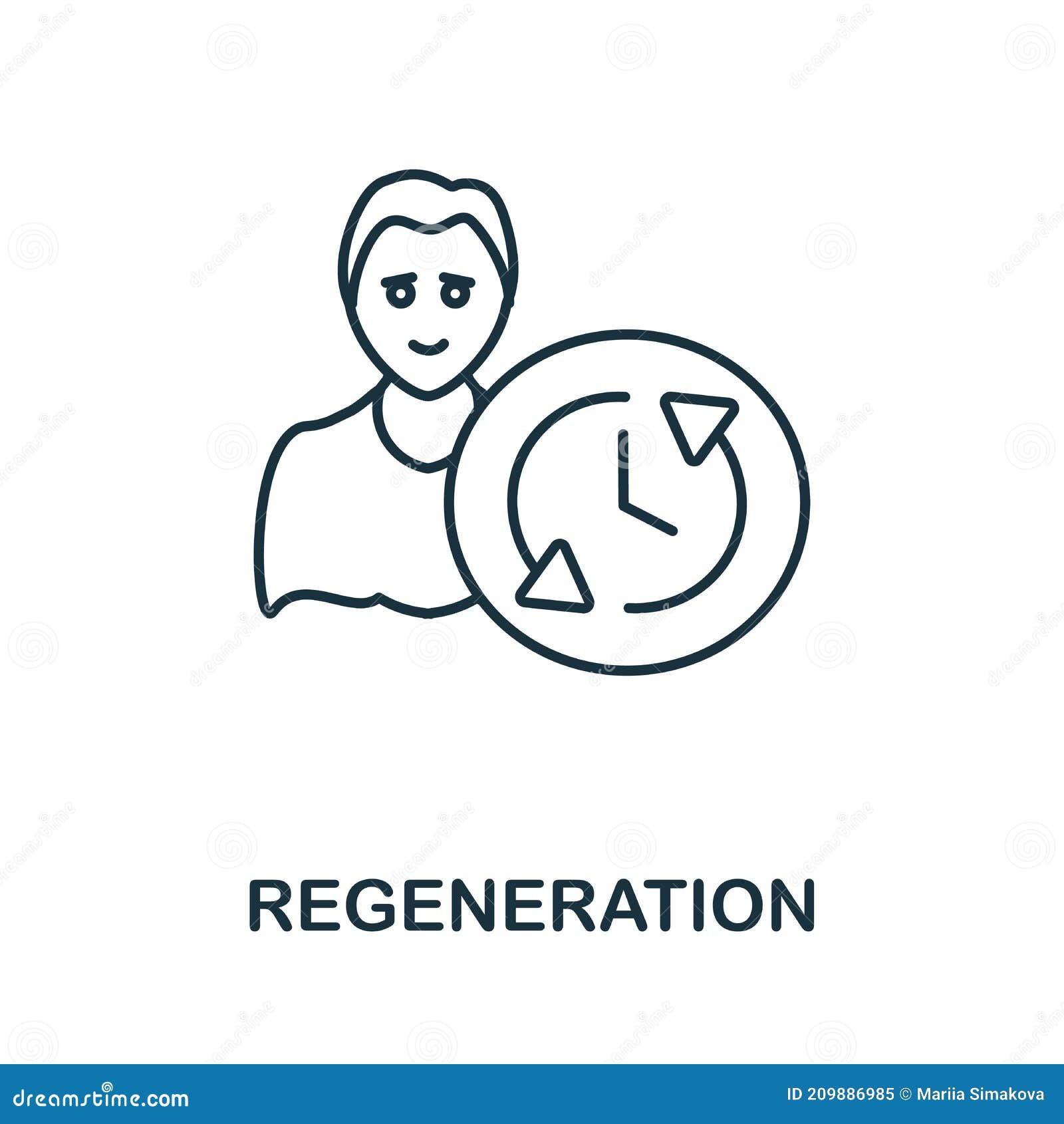 Regeneration Icon. Simple Illustration from Biohacking Collection Stock ...
