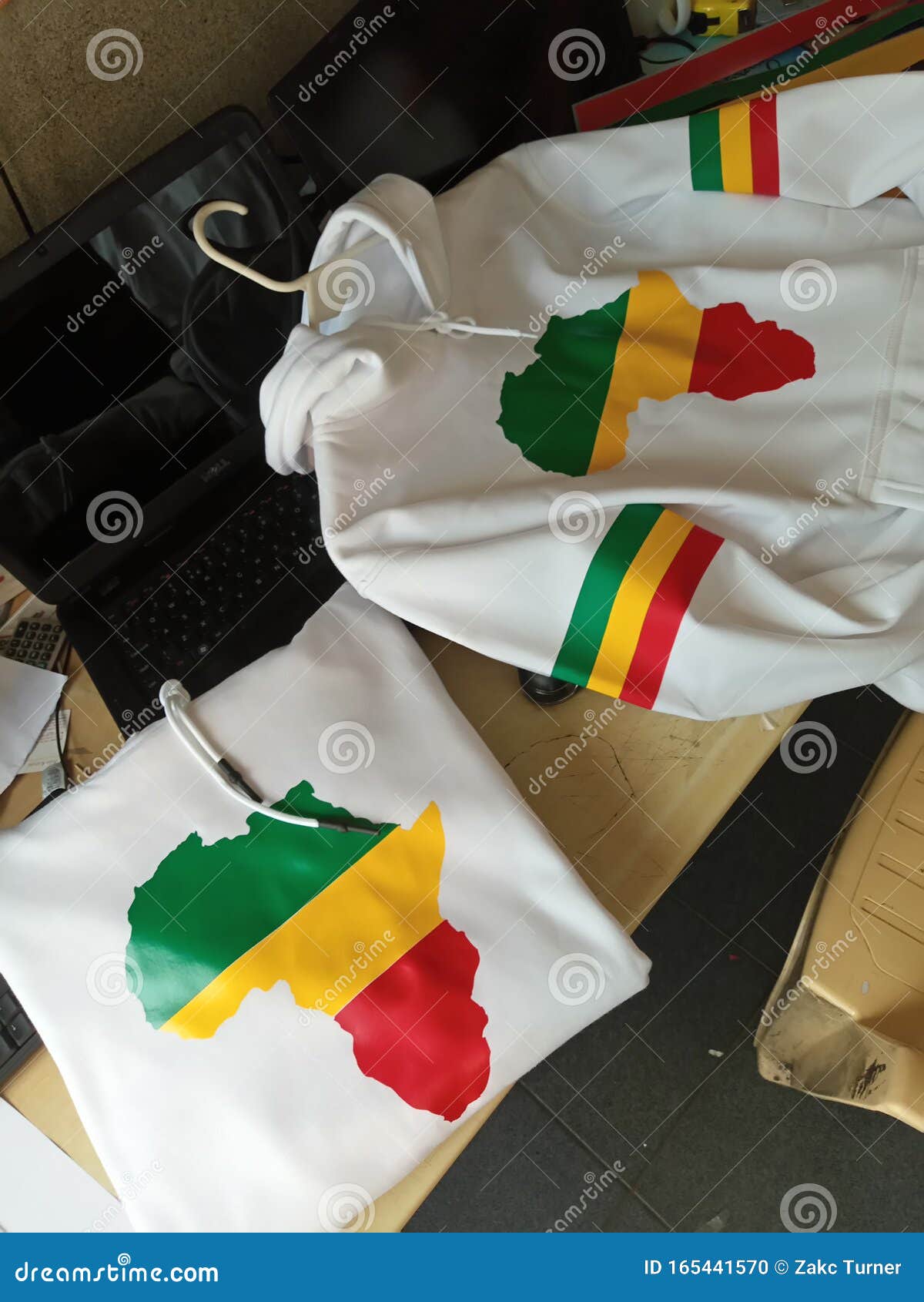 Reggae Colour Theme Branded Hoodies Stock Photo - Image of hoodies ...