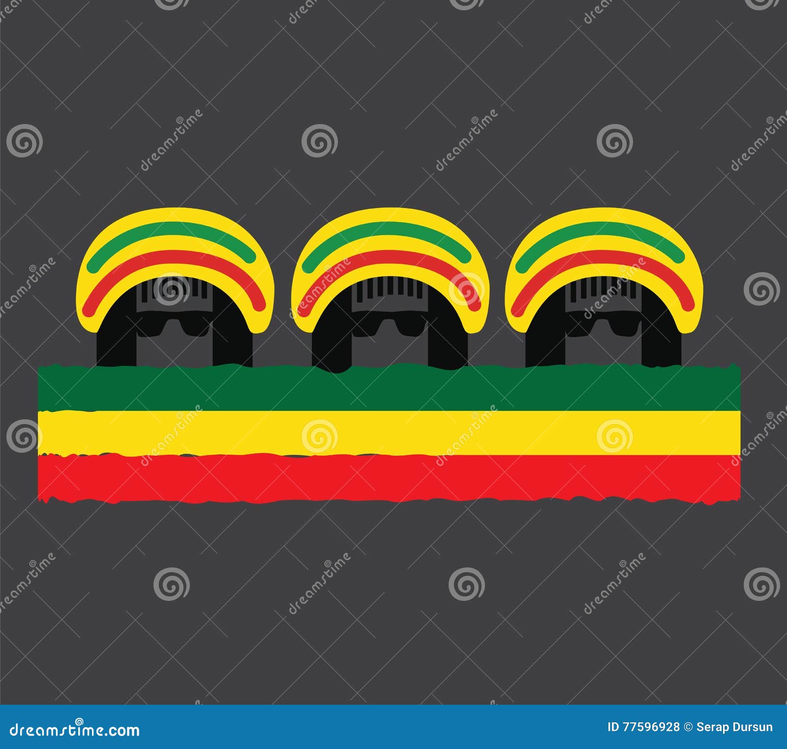 Reggae Culture Concept Design Stock Vector - Illustration of hippie ...