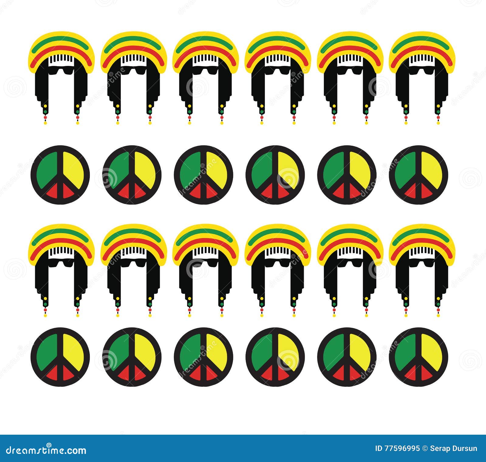 Reggae Culture Concept Design Stock Vector - Illustration of flag ...