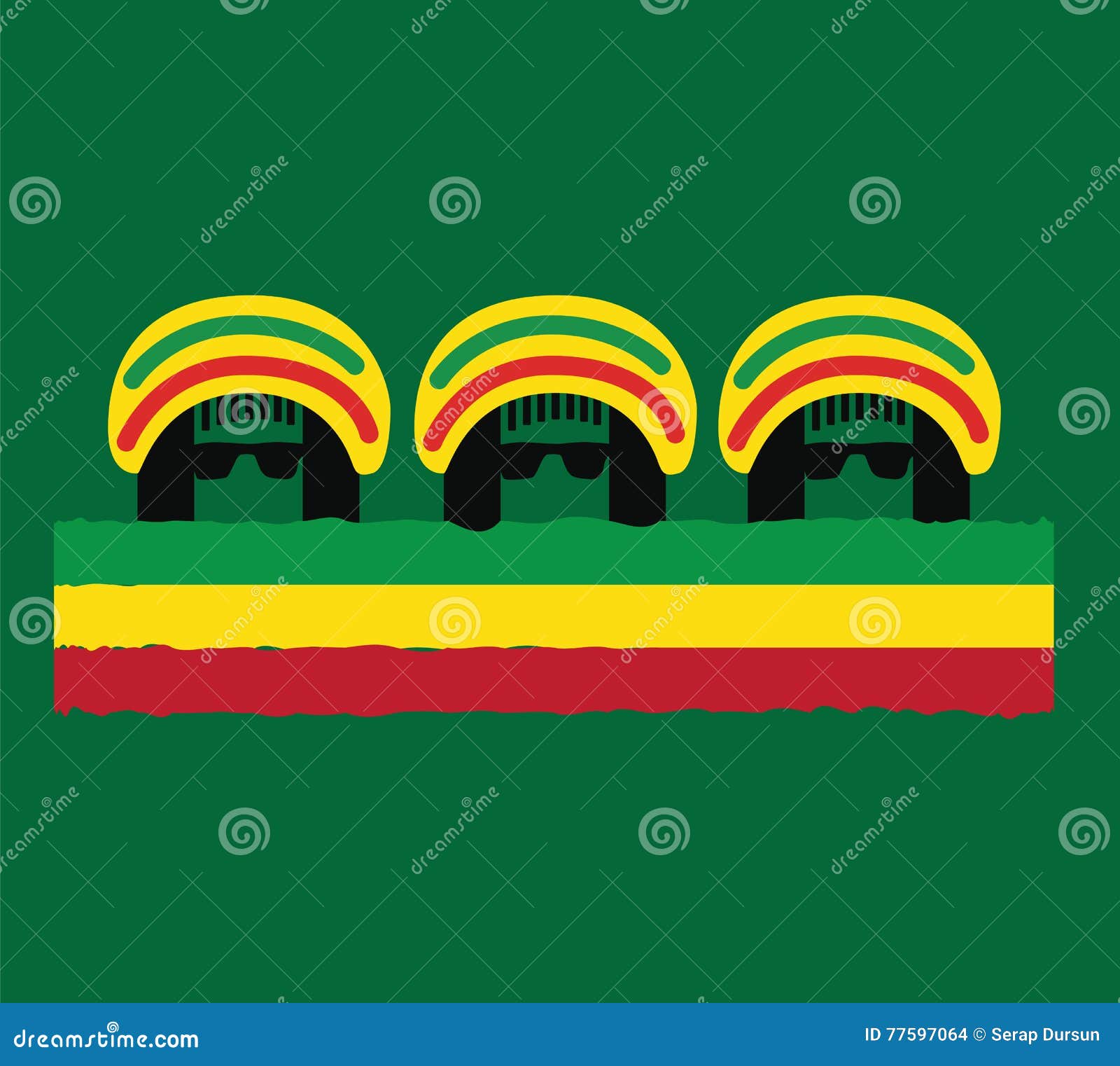 Reggae Culture Concept Design Stock Vector - Illustration of design ...