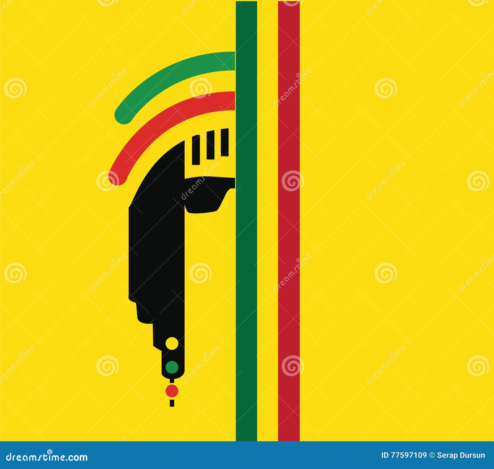 Reggae Culture Concept Design Stock Vector - Illustration of colorful ...