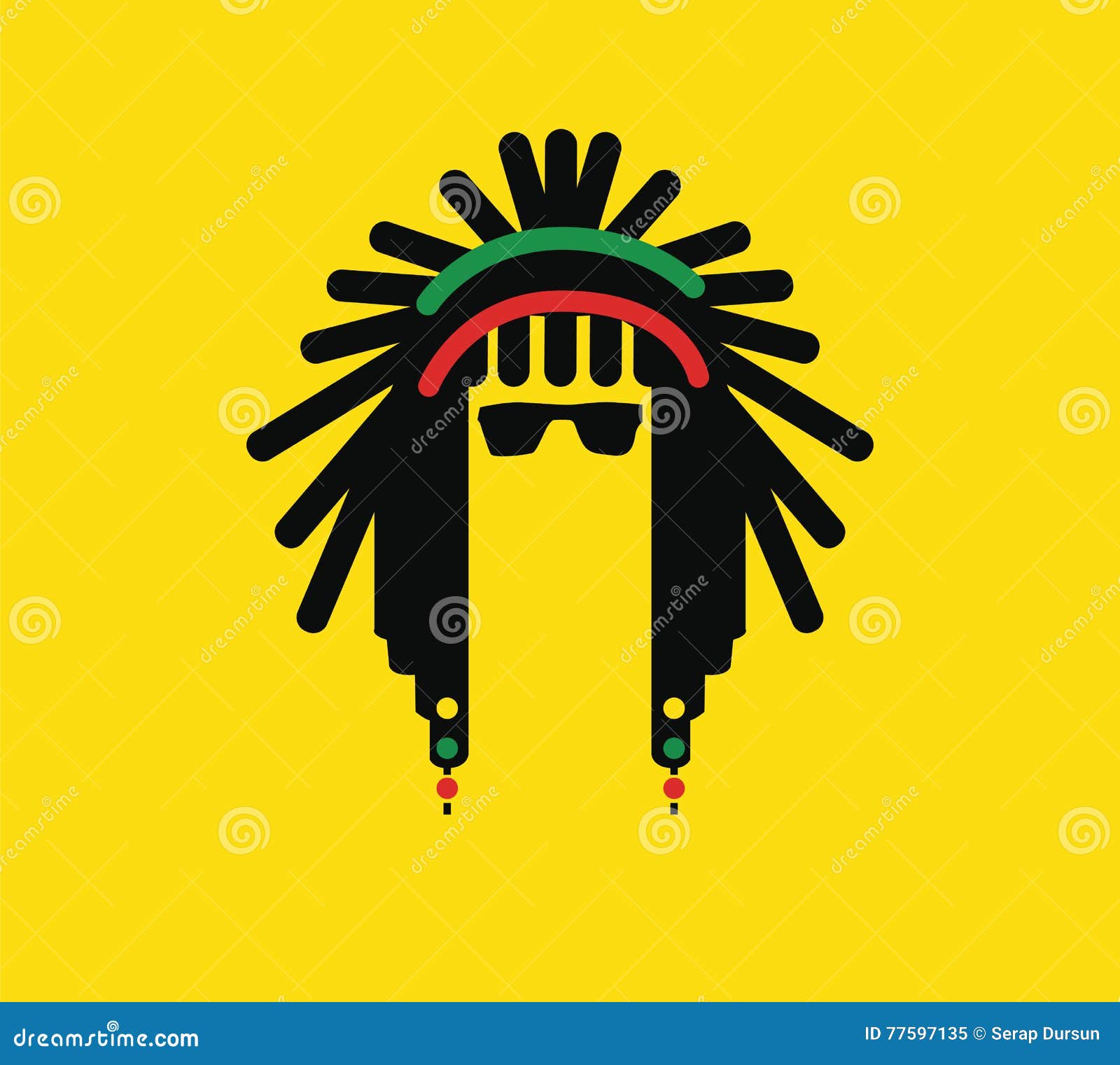 Reggae Culture Concept Design Stock Vector - Illustration of cool ...