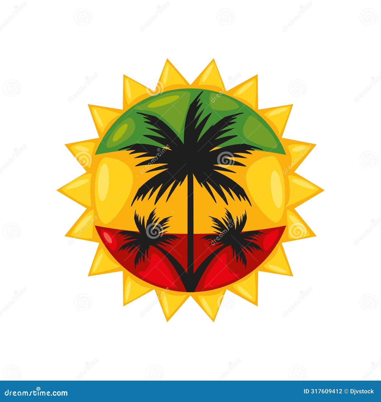 Reggae flag label stock vector. Illustration of reggae - 317609412