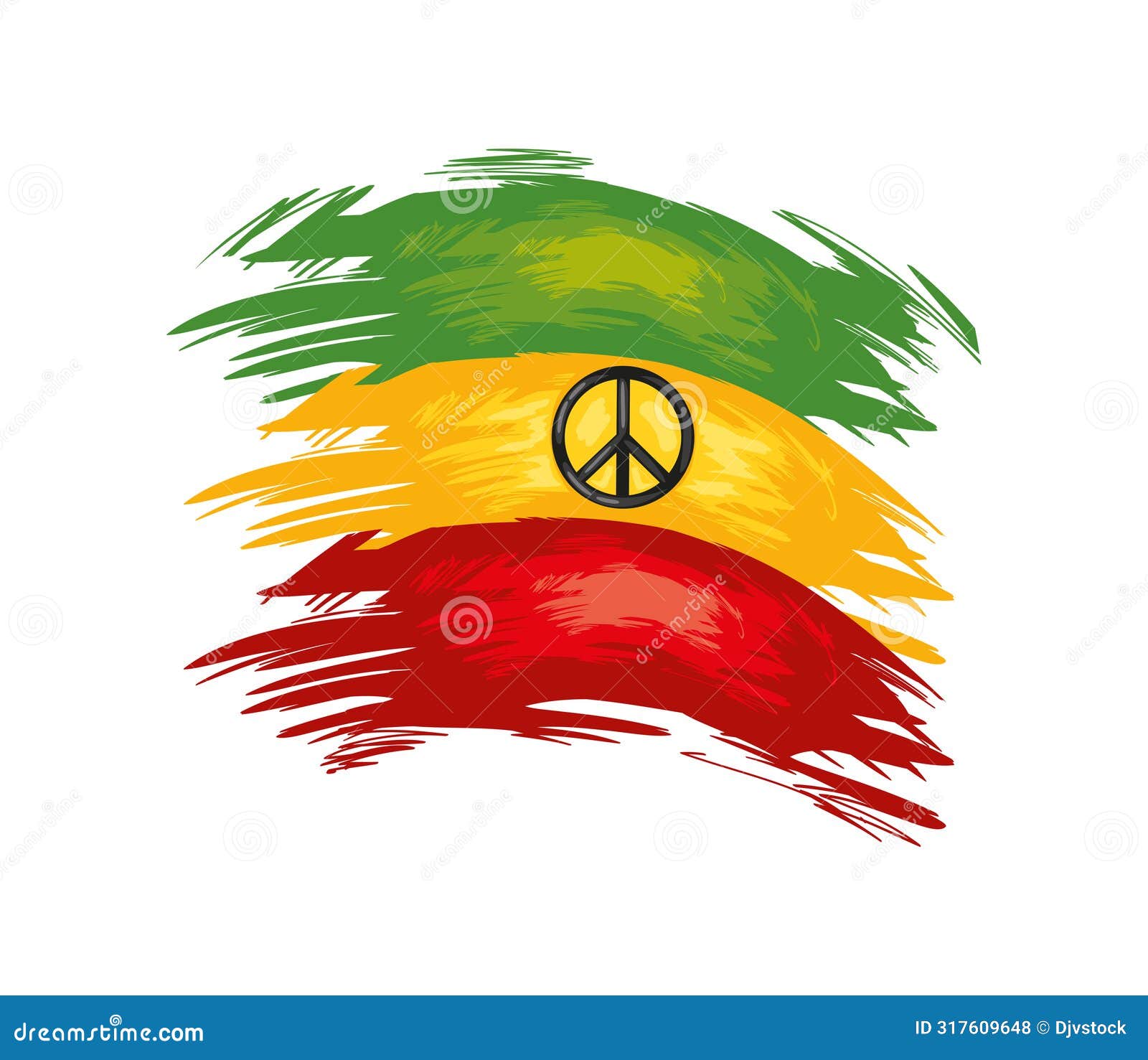 Reggae flag symbol stock vector. Illustration of grunge - 317609648