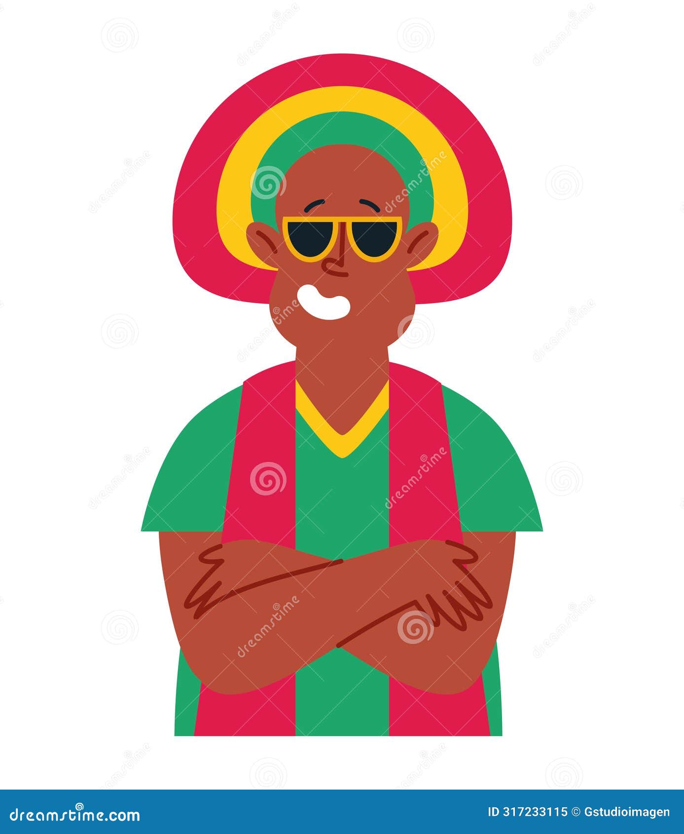 Reggae man avatar stock vector. Illustration of lifestyle - 317233115