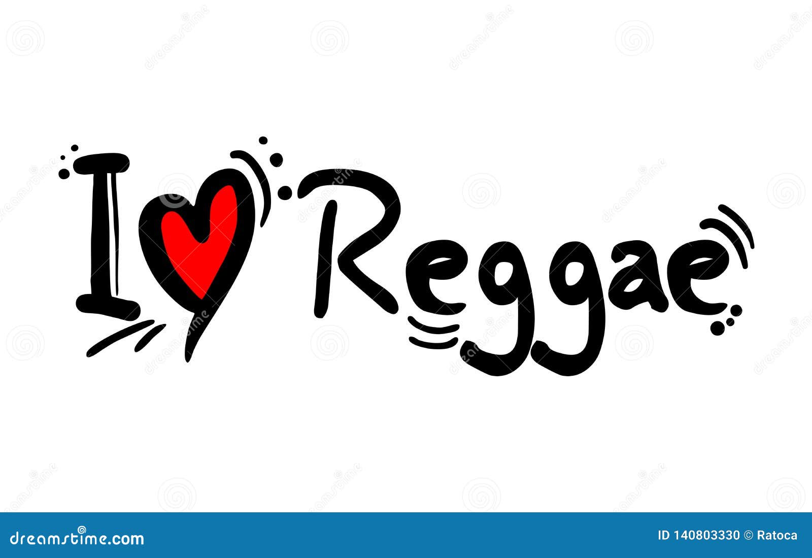 Reggae music love stock vector. Illustration of vector - 140803330