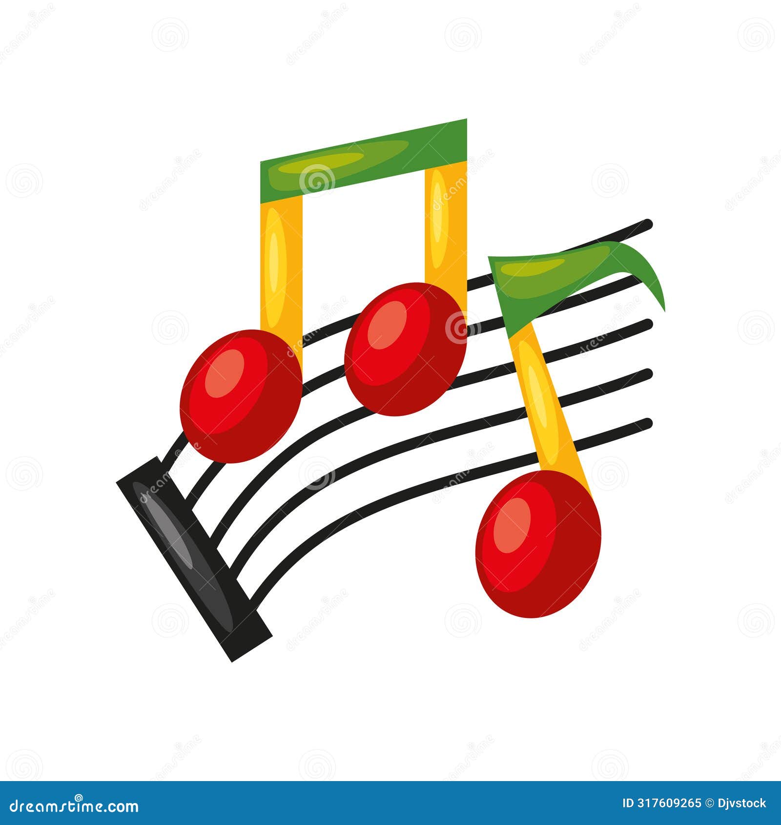 Reggae music notes stock vector. Illustration of party - 317609265