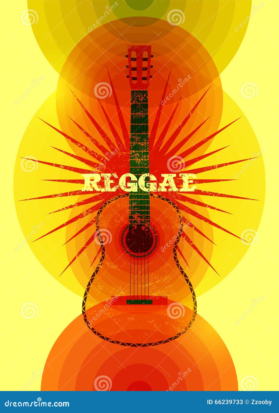 Reggae Music Poster. Retro Typographical Grunge Vector Illustration ...
