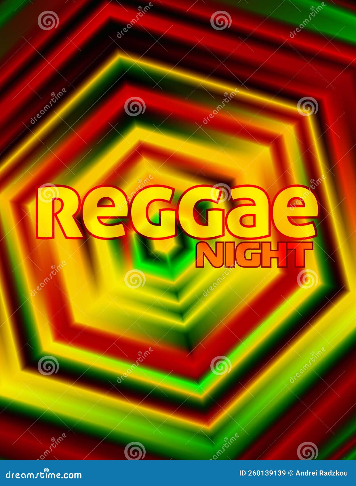 Flyer For Reggae Music Fest With Halftone Background Vector ...