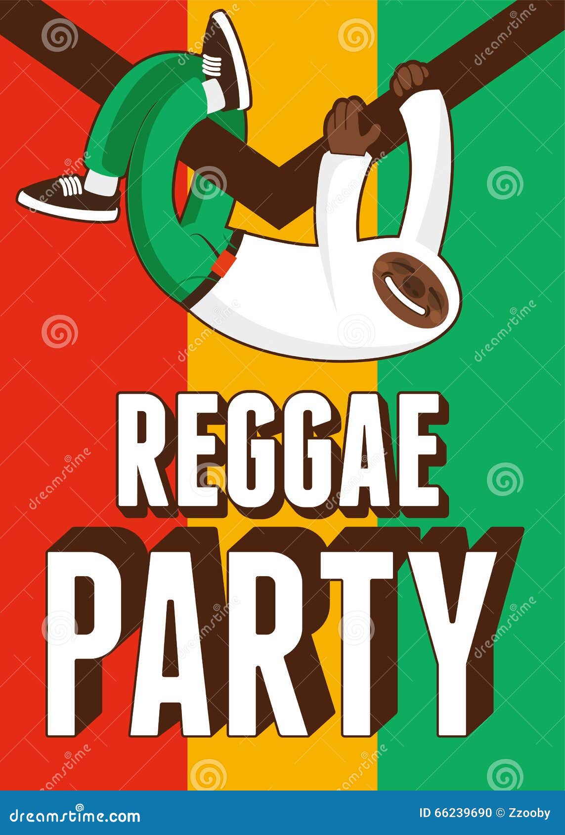 Reggae Party Poster. Retro Typographical Grunge Vector Illustration ...