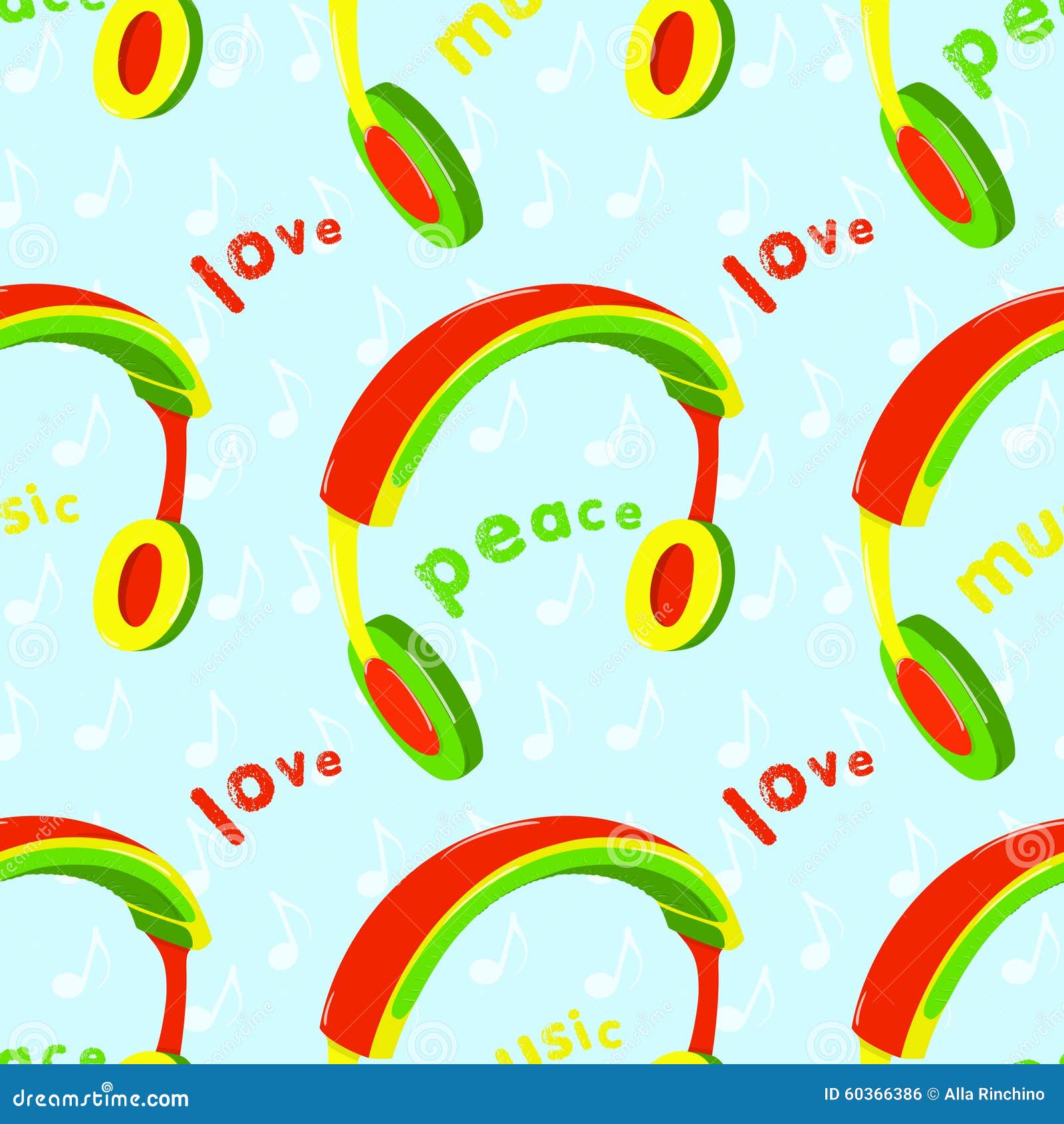 Reggae Seamless stock vector. Illustration of note, pattern - 60366386