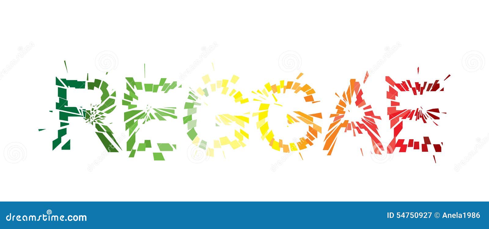 Reggae Text stock vector. Illustration of sound, reggae - 54750927