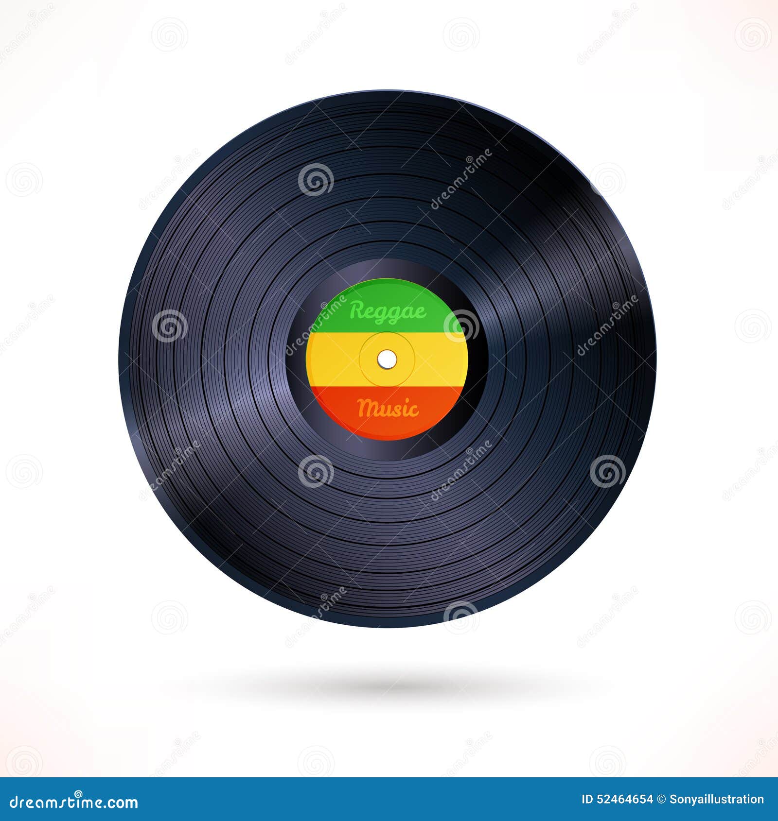 Reggae vinyl record stock vector. Illustration of discotheque - 52464654