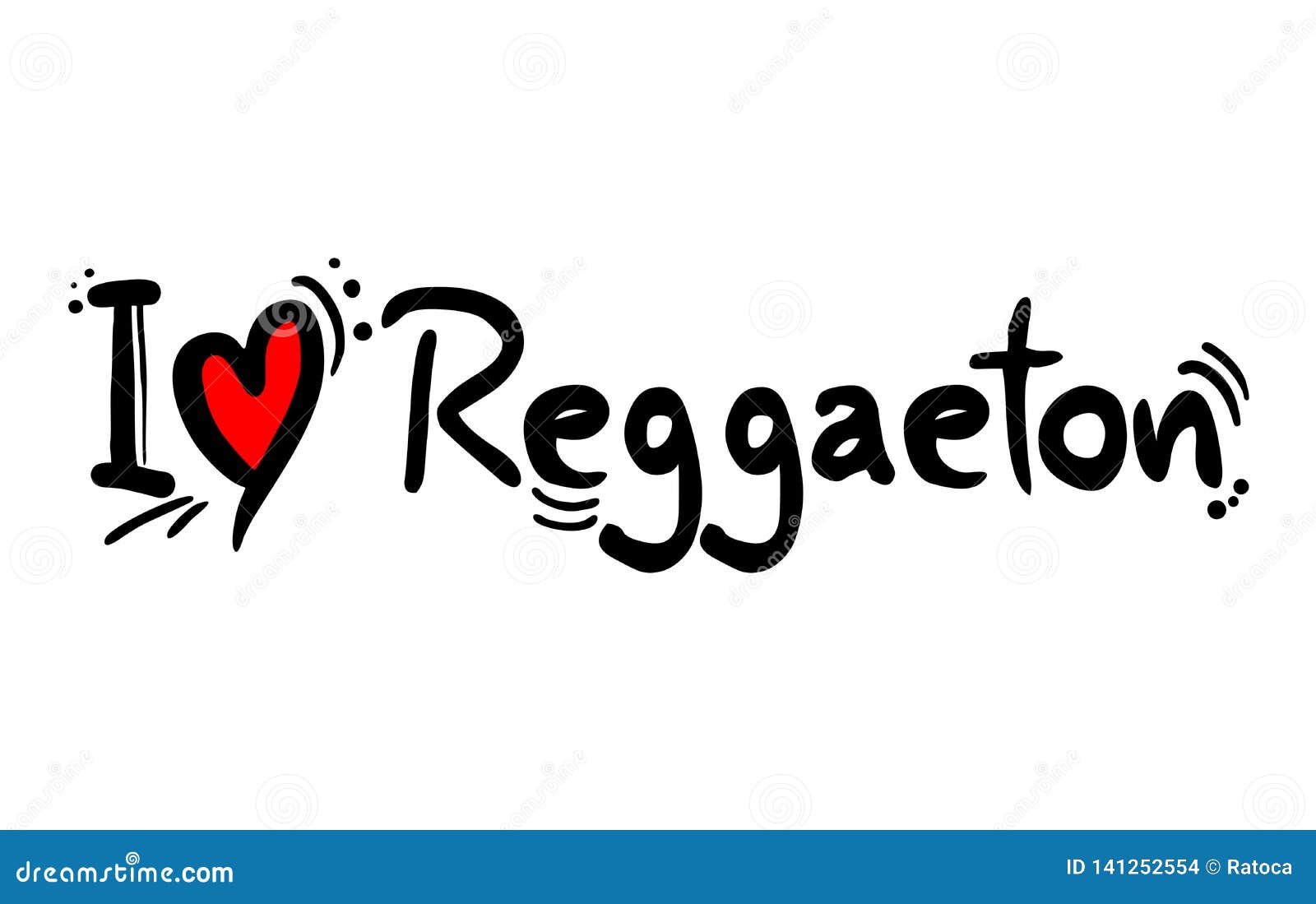 Reggaeton music style love stock vector. Illustration of isolated ...