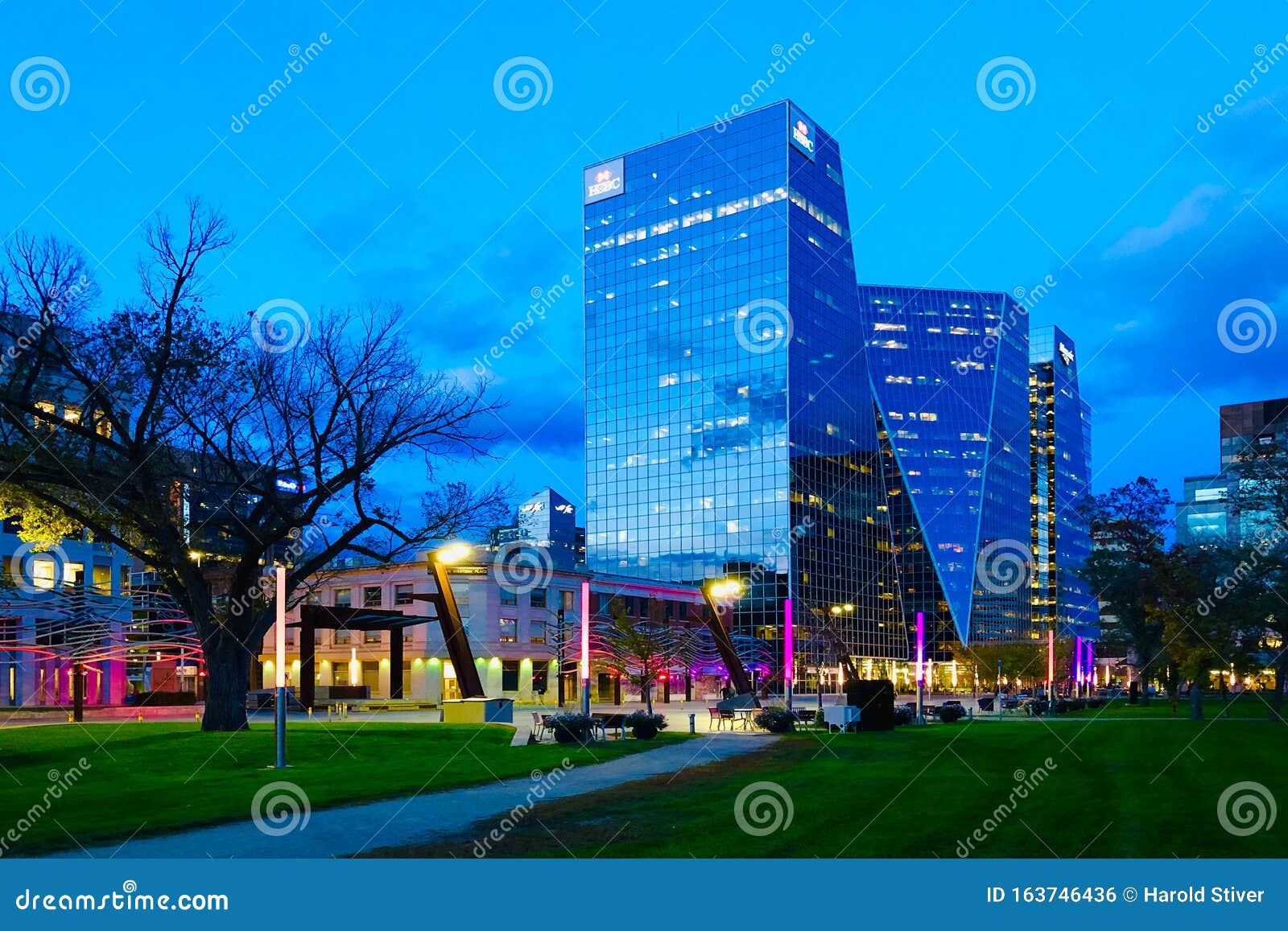 Regina, Canada City Center at Dusk Editorial Photo - Image of ...