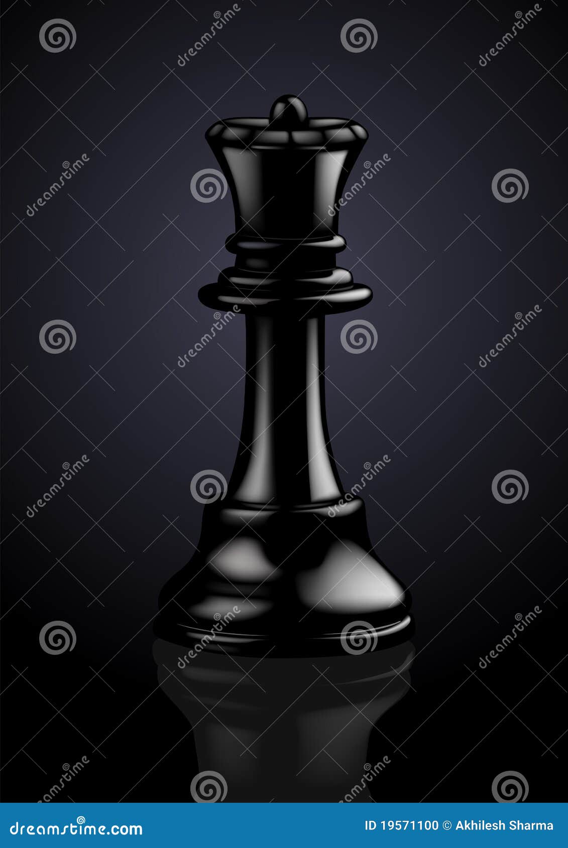 Regina nera di scacchi illustrazione vettoriale. Illustrazione di ...