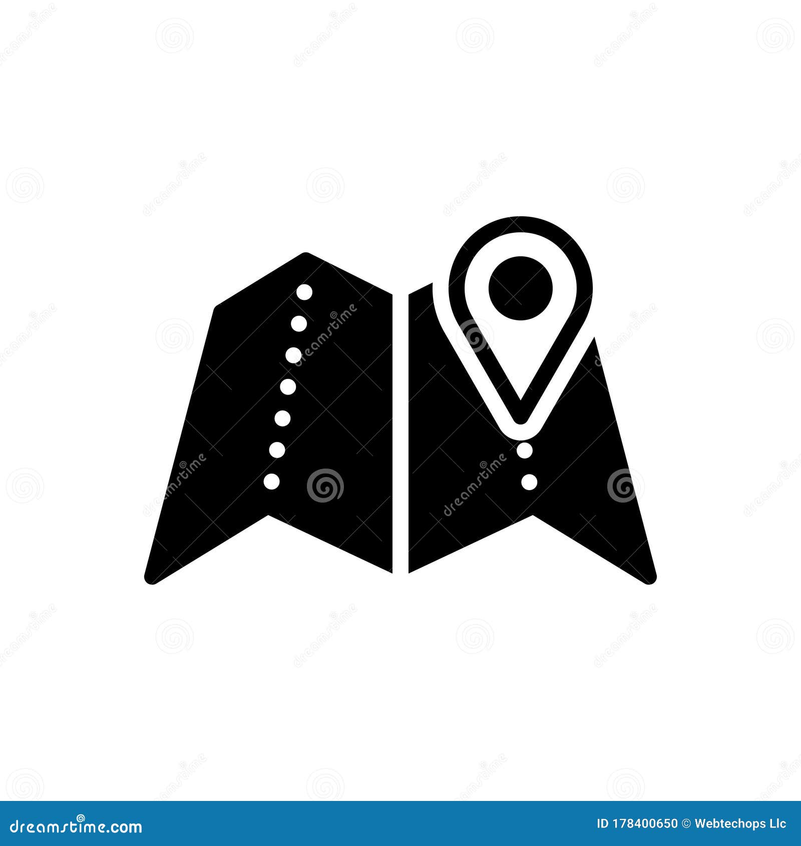 Black Solid Icon for Region, Field and Zone Stock Illustration ...