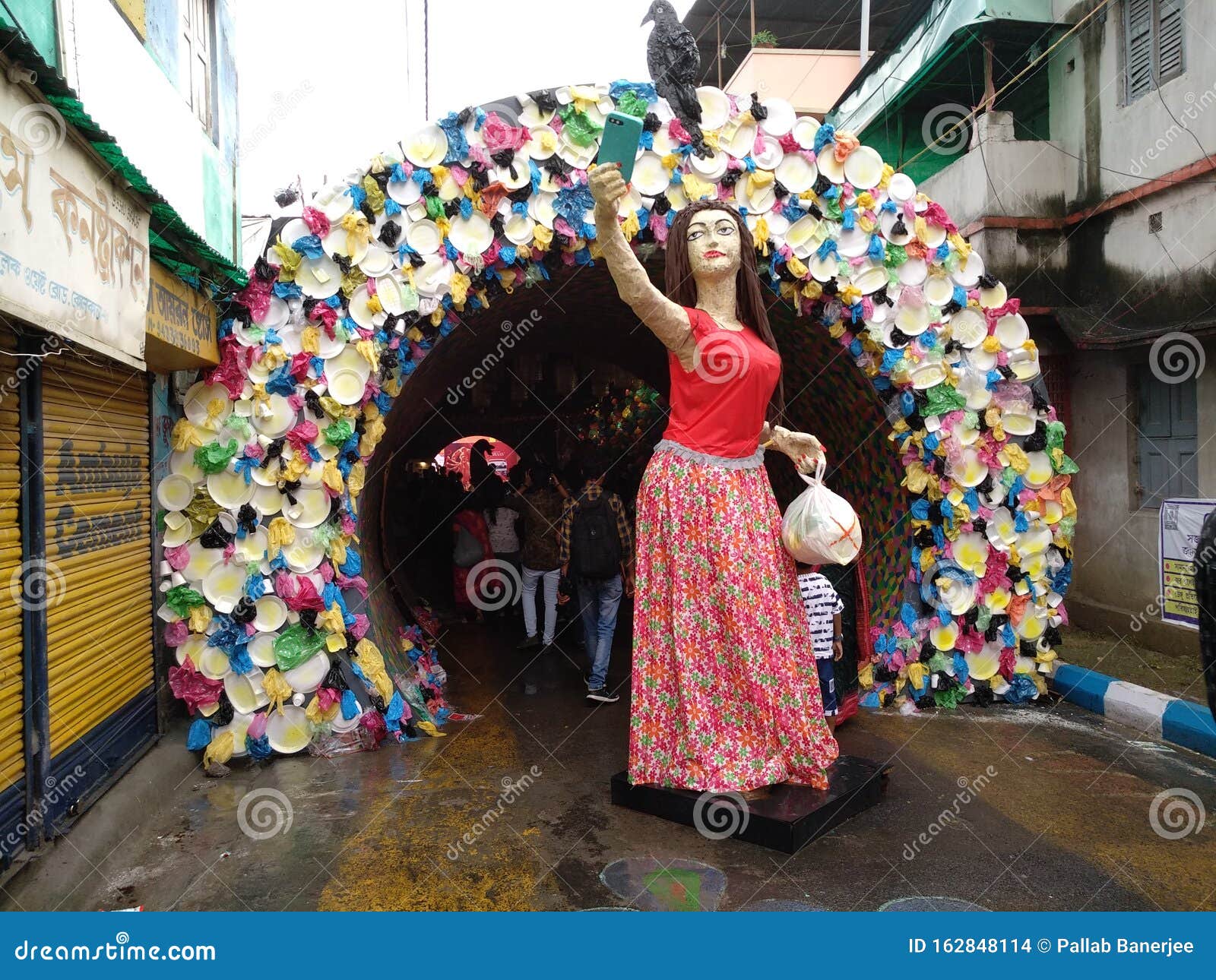 A Sample Pandal while the Festive Season of Bengal Stock Photo - Image ...
