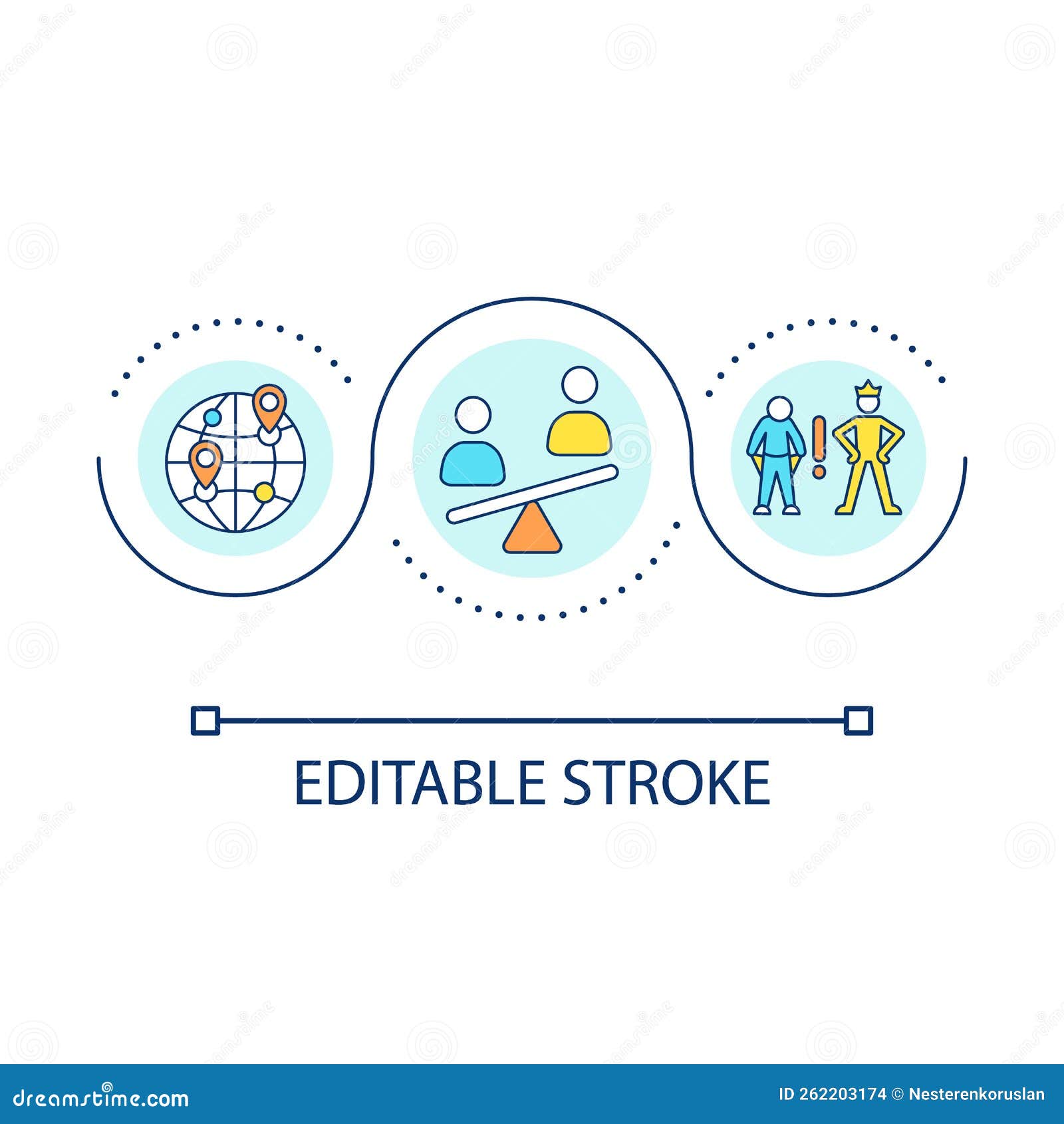 Regional Disparities Loop Concept Icon Stock Vector - Illustration of ...