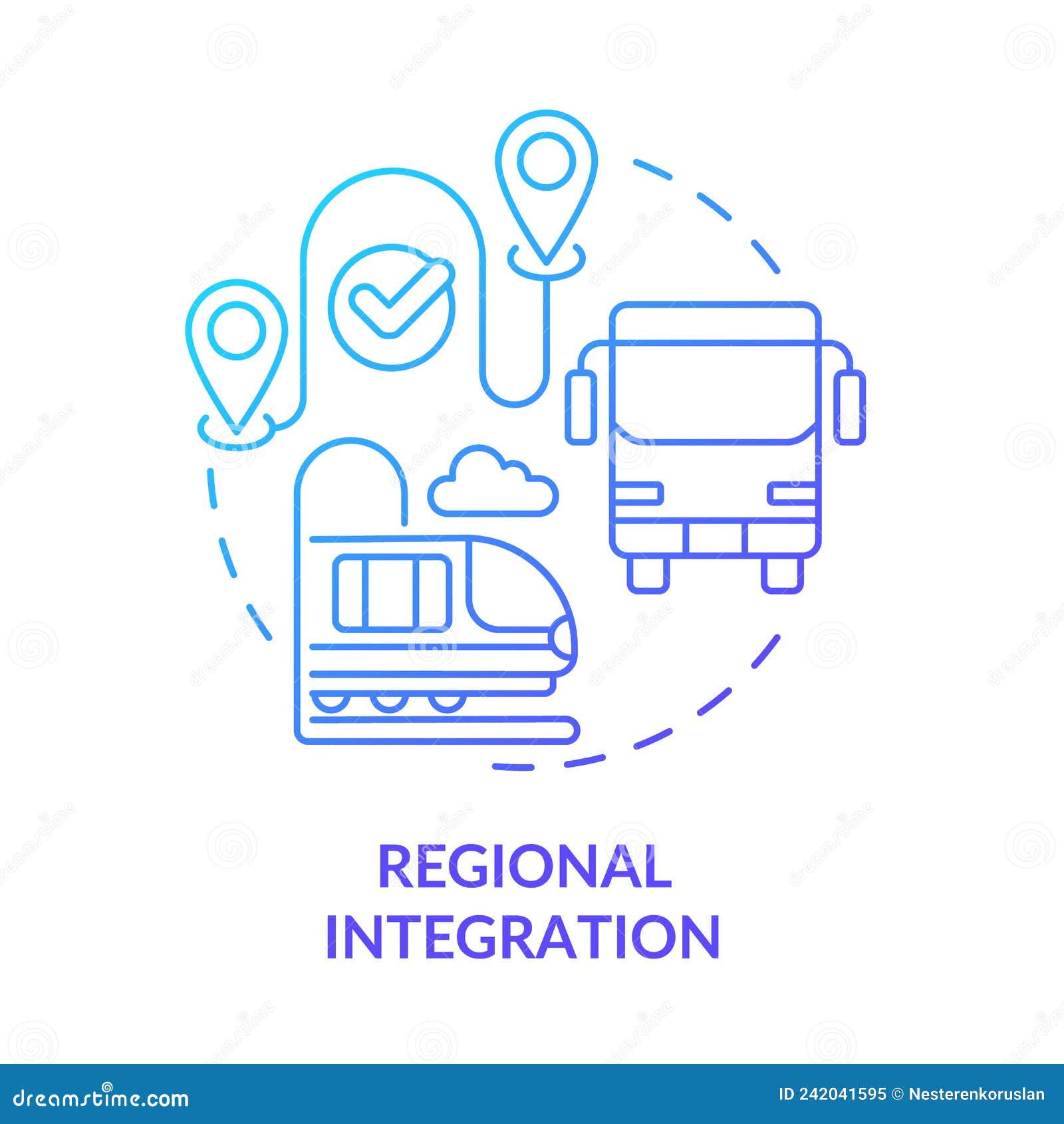Regional Integration Blue Gradient Concept Icon Stock Vector ... Regional Integration Blue Gradient Concept Icon Stock Vector ...