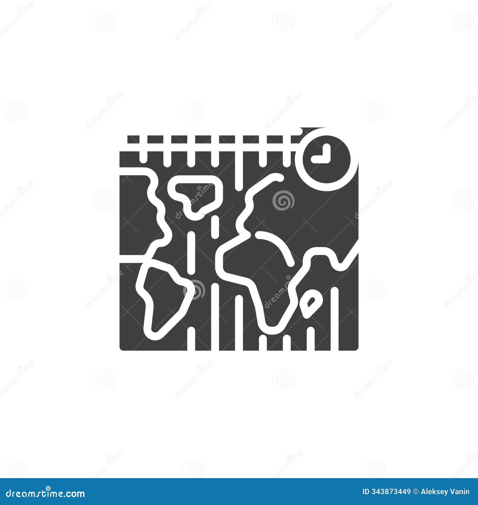 Regional Time Zone Vector Icon | CartoonDealer.com #343873449