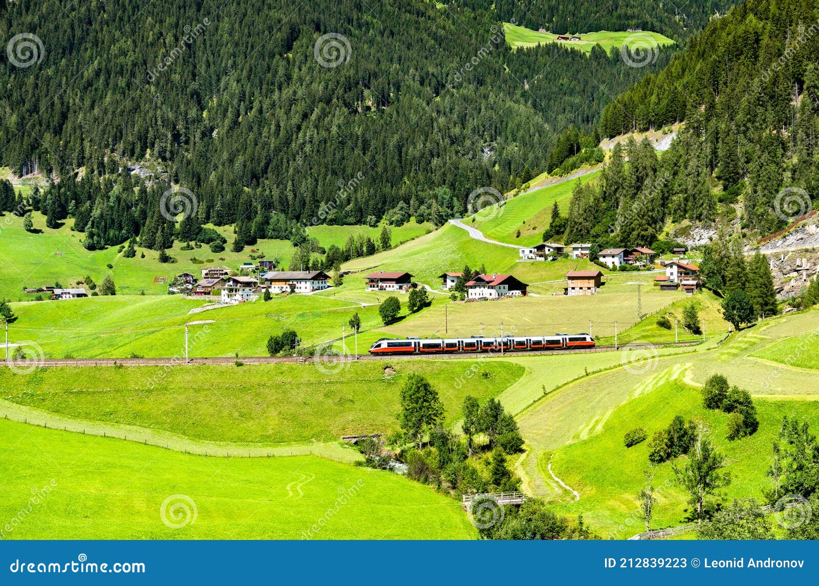 Regional Train at the Brenner Pass in Austria Stock Image - Image of ...