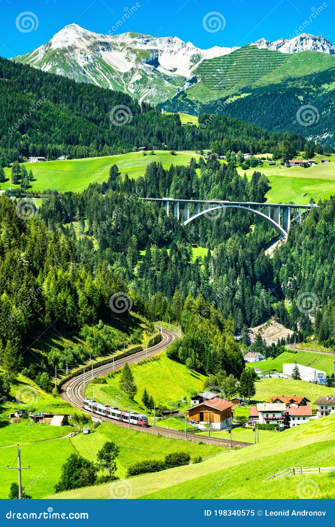Regional Train at the Brenner Railway in Austria Stock Image - Image of ...