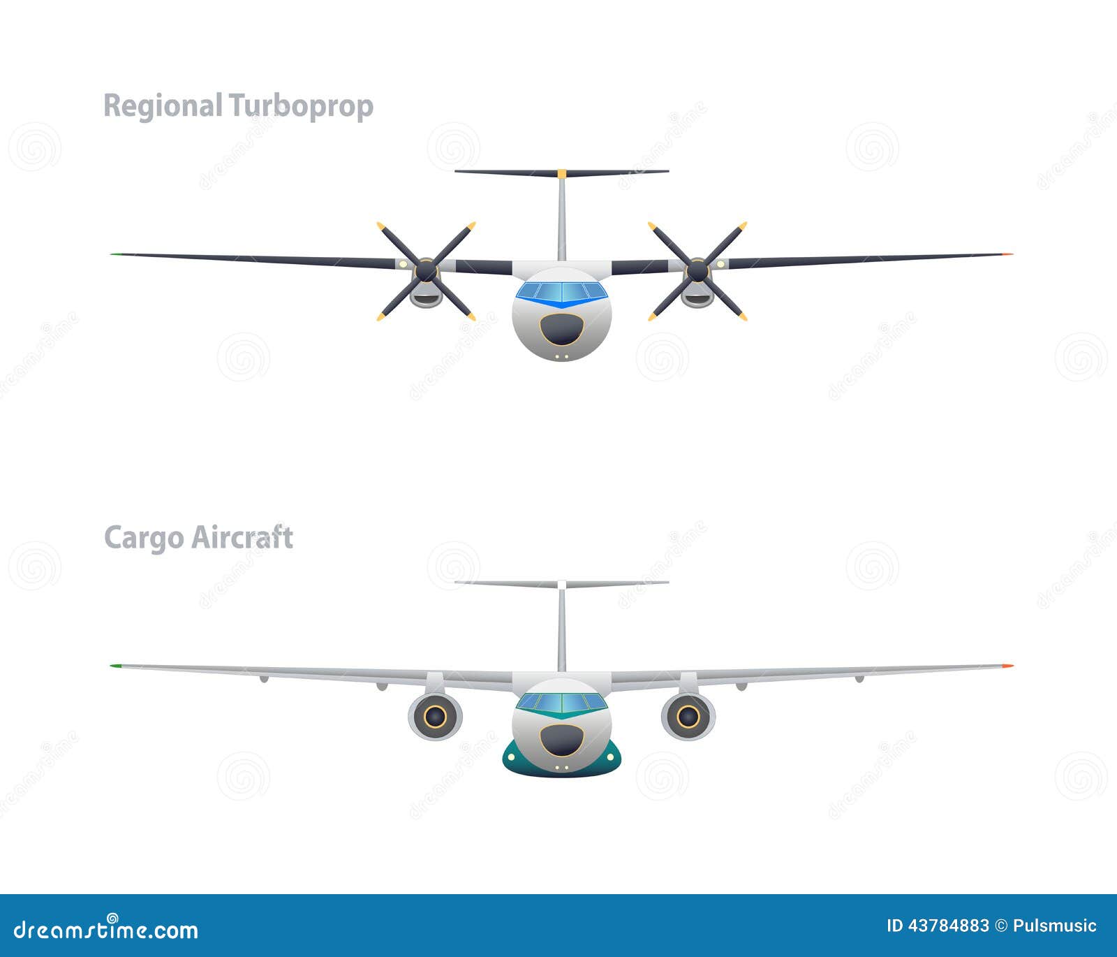 Regional Turboprop And Cargo Aircraft Cartoon Vector | CartoonDealer ...