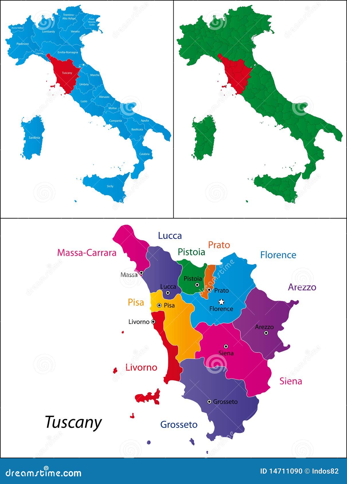 Regione Di Italia - Toscana Illustrazione Vettoriale - Illustrazione di ...