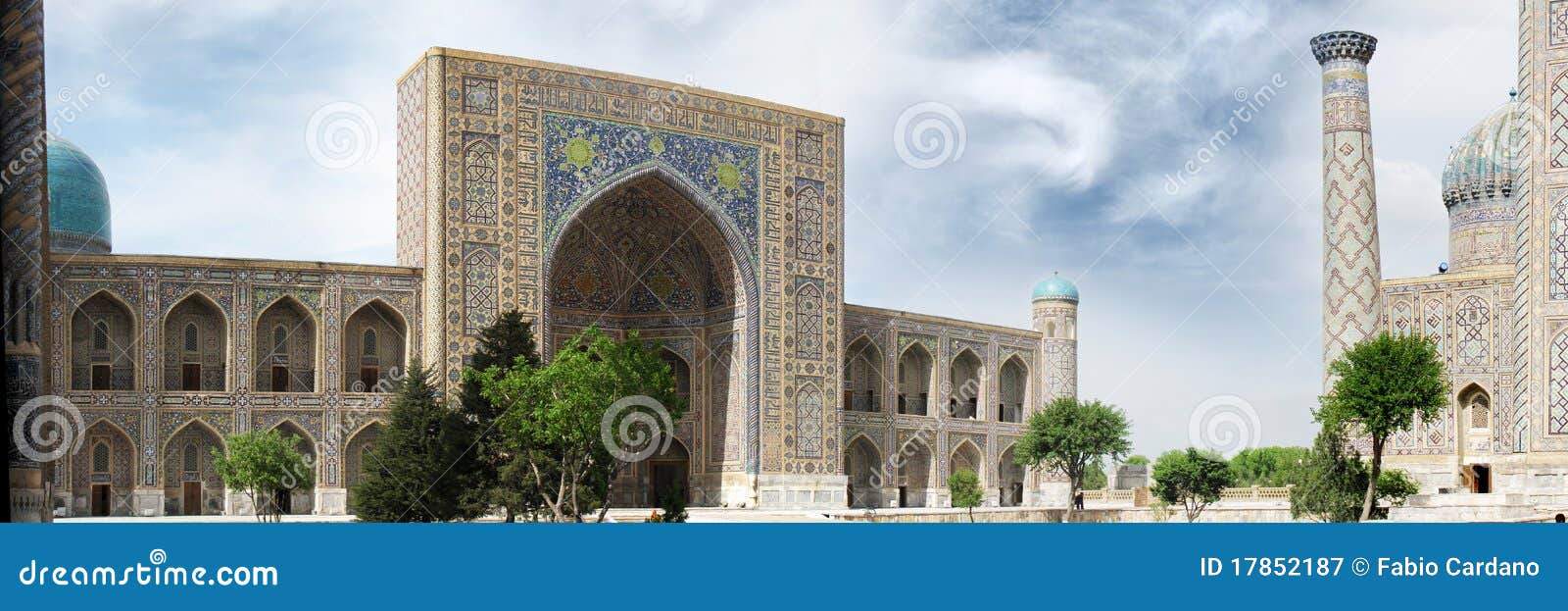 Registan square stock image. Image of mosaic, eastern - 17852187