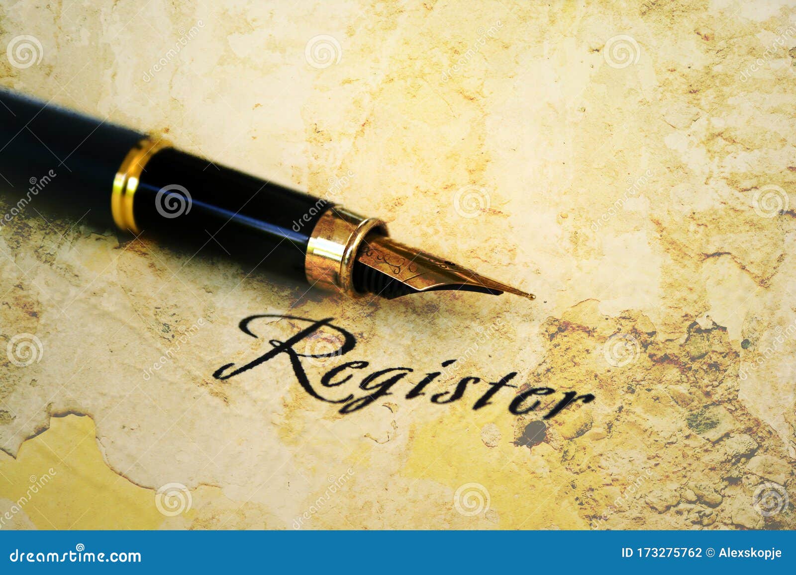 Register stock photo. Image of registration, grunge - 173275762