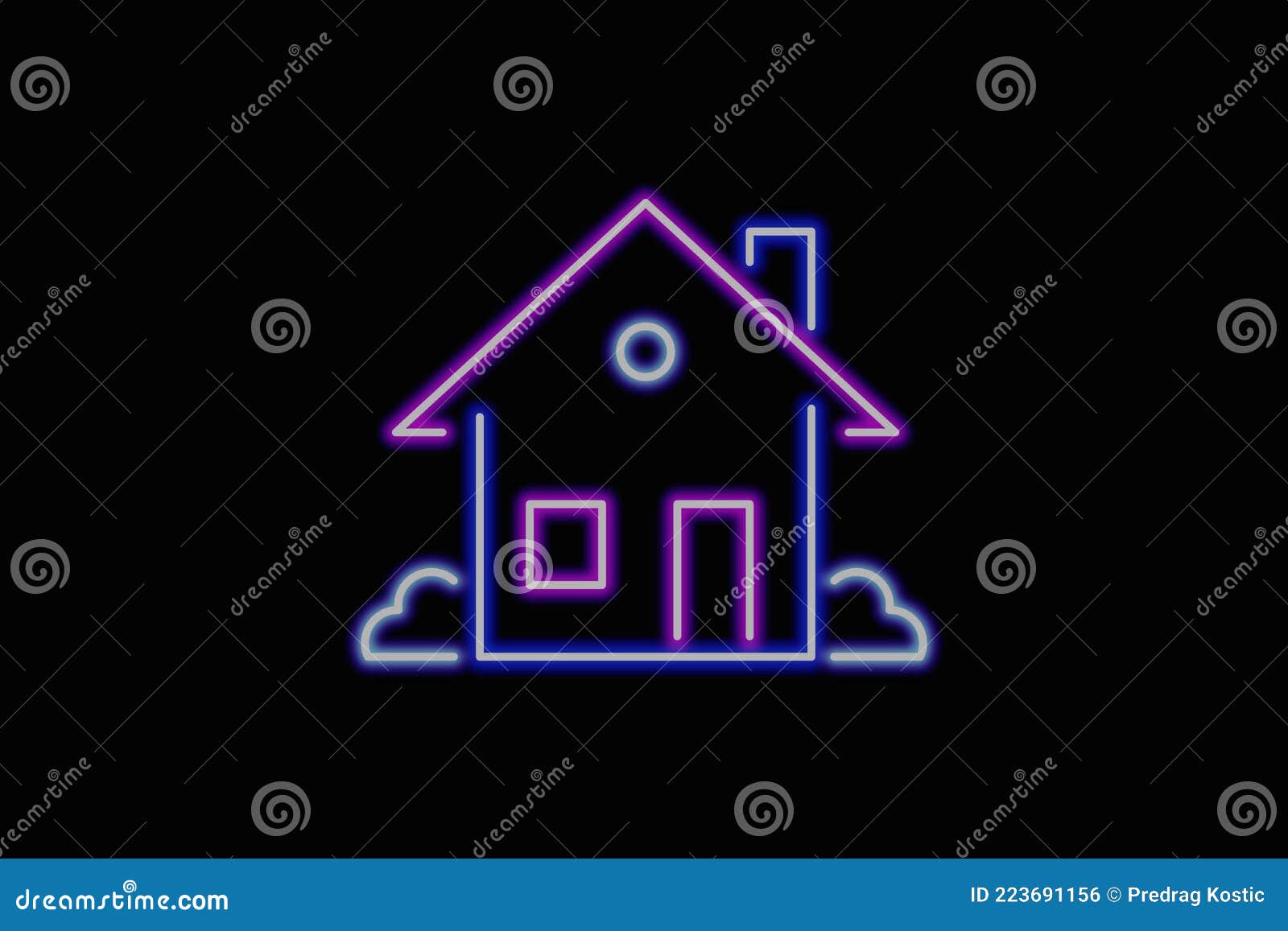 Purple home icon stock illustration. Illustration of design - 223691156